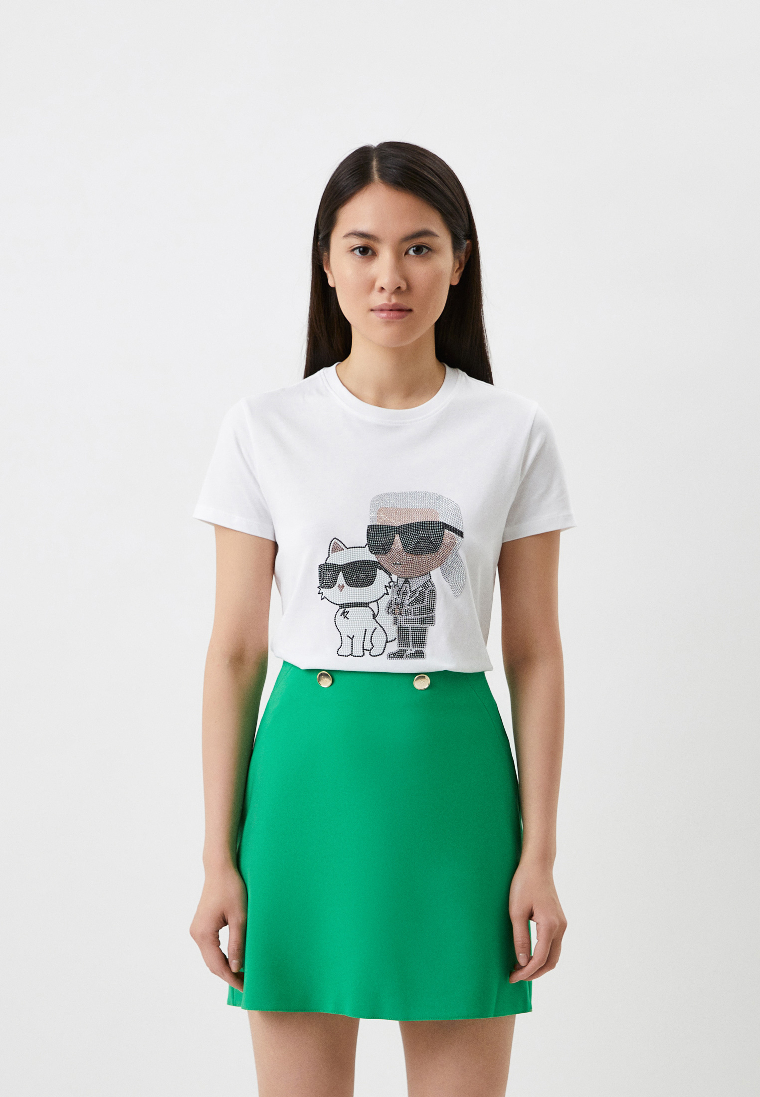 Футболка Karl Lagerfeld IKONIK, цвет: белый, RTLACO427701 — купить в ...