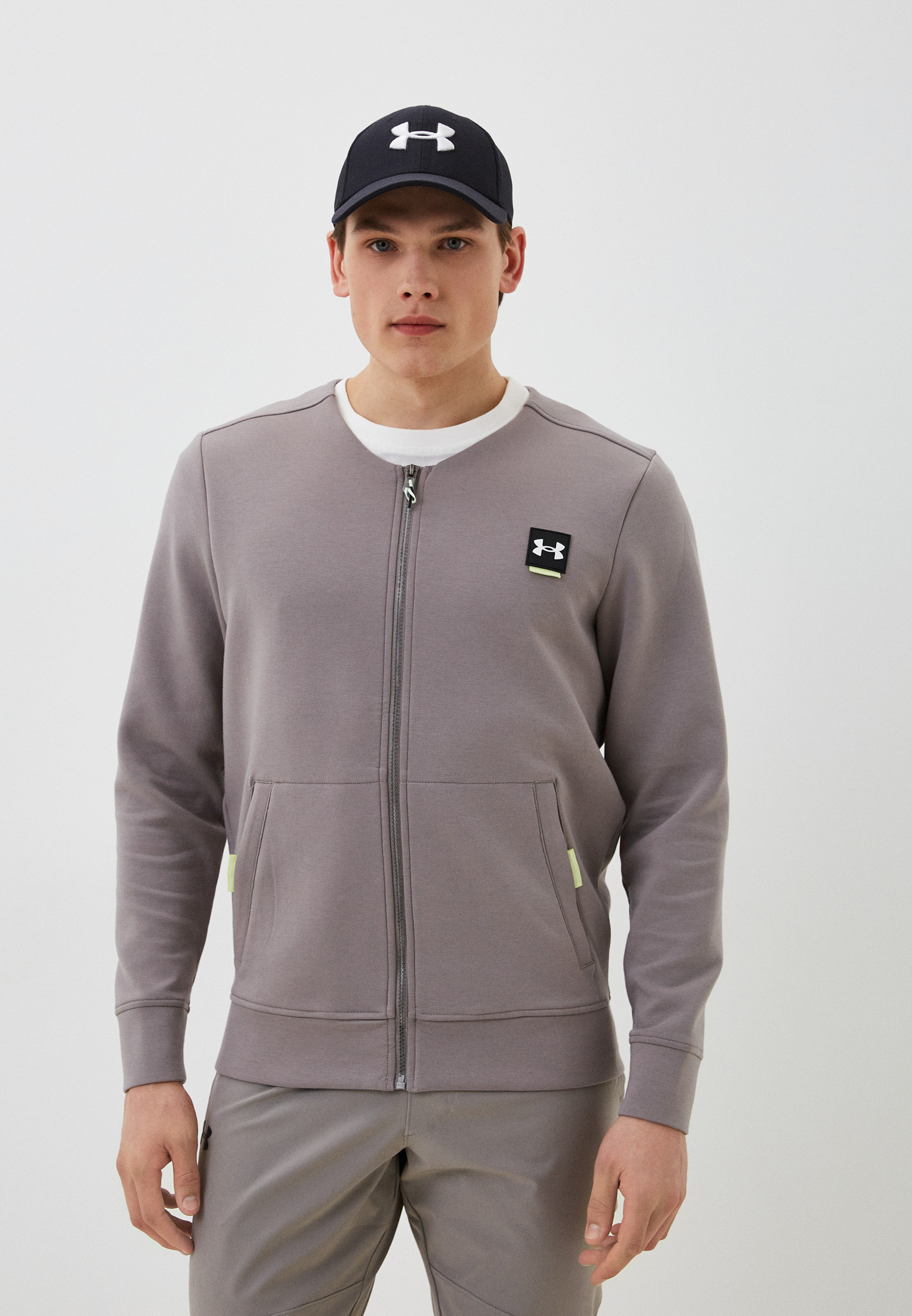Олимпийка Under Armour UA SUMMIT KNIT GRAPHIC FZ, цвет: бежевый ...