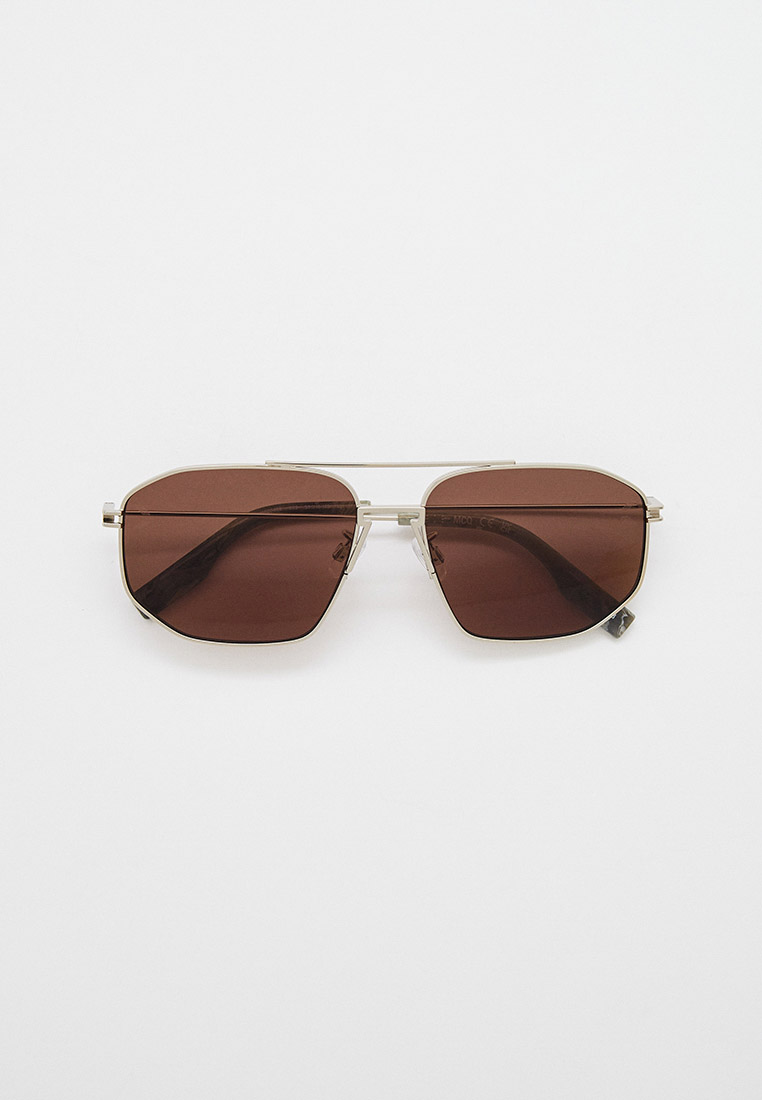 Очки солнцезащитные McQ Alexander McQueen MQ0369S 003, цвет: серебряный ...
