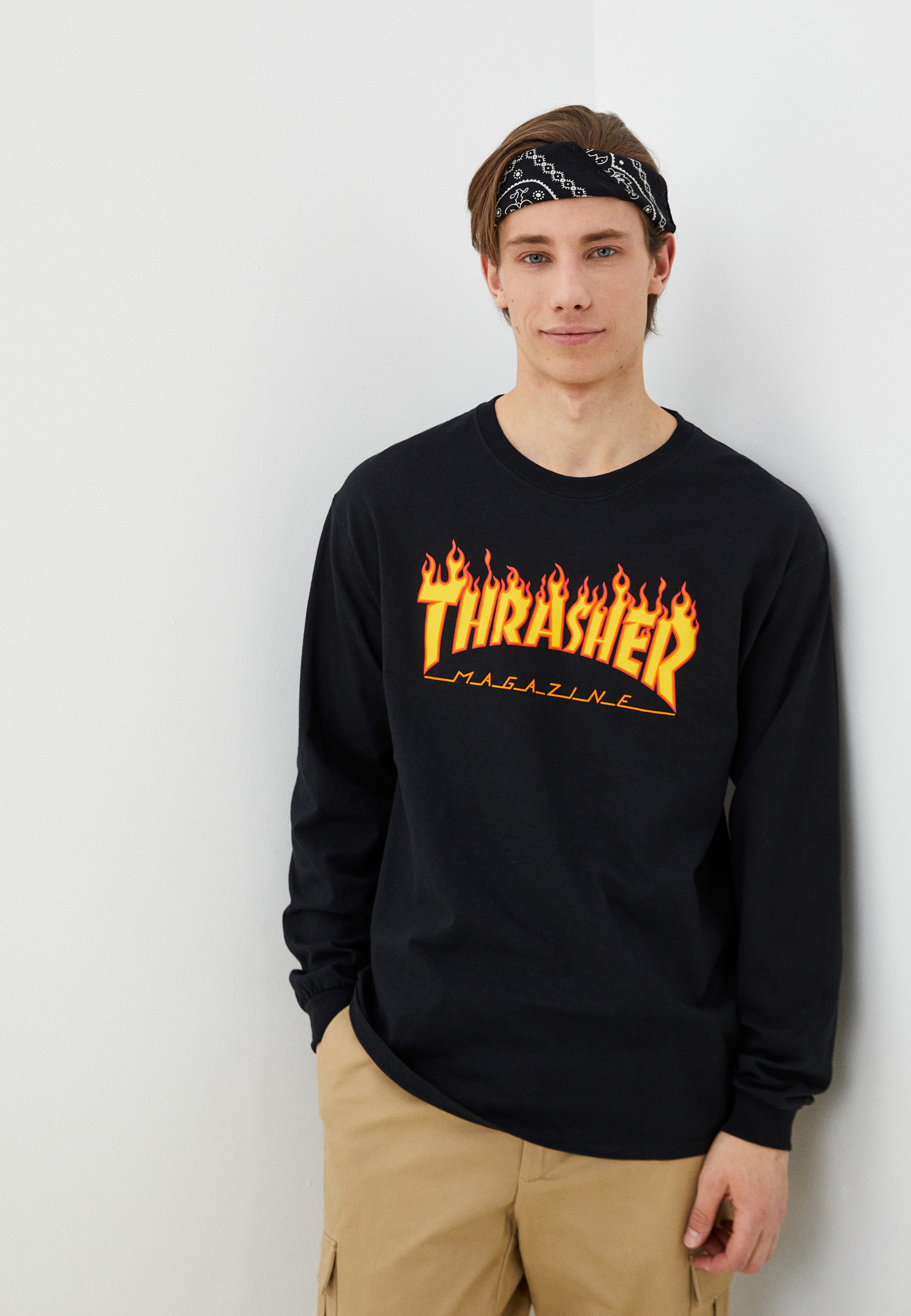 Лонгслив Thrasher, цвет: черный, RTLACP844701 — купить в интернет ...