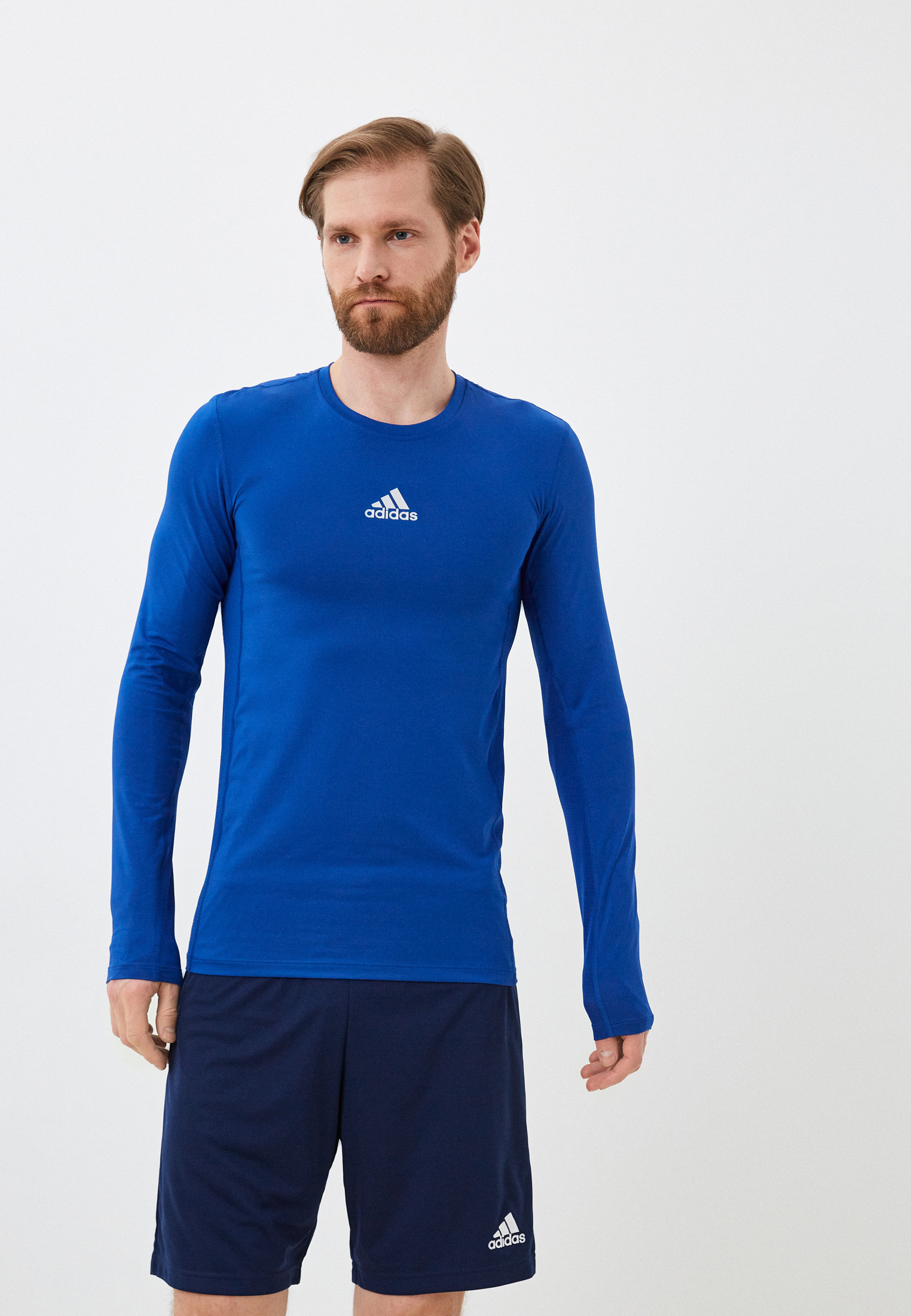 Лонгслив спортивный adidas TF LS TOP M, цвет: синий, RTLACP994401 ...
