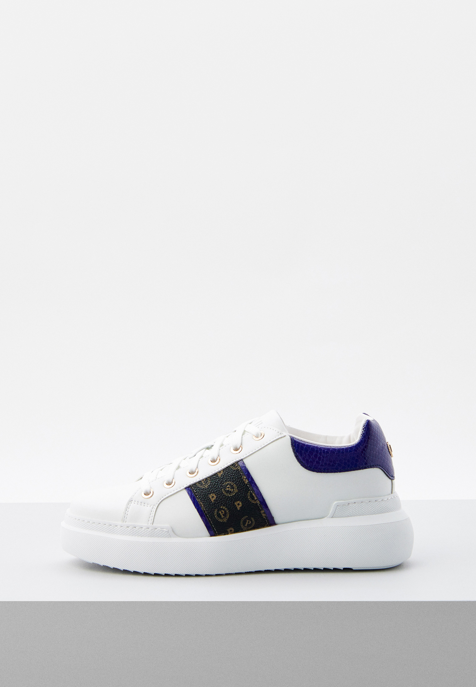 Кеды Pollini, цвет: белый, RTLACQ019501 — купить в интернет-магазине Lamoda