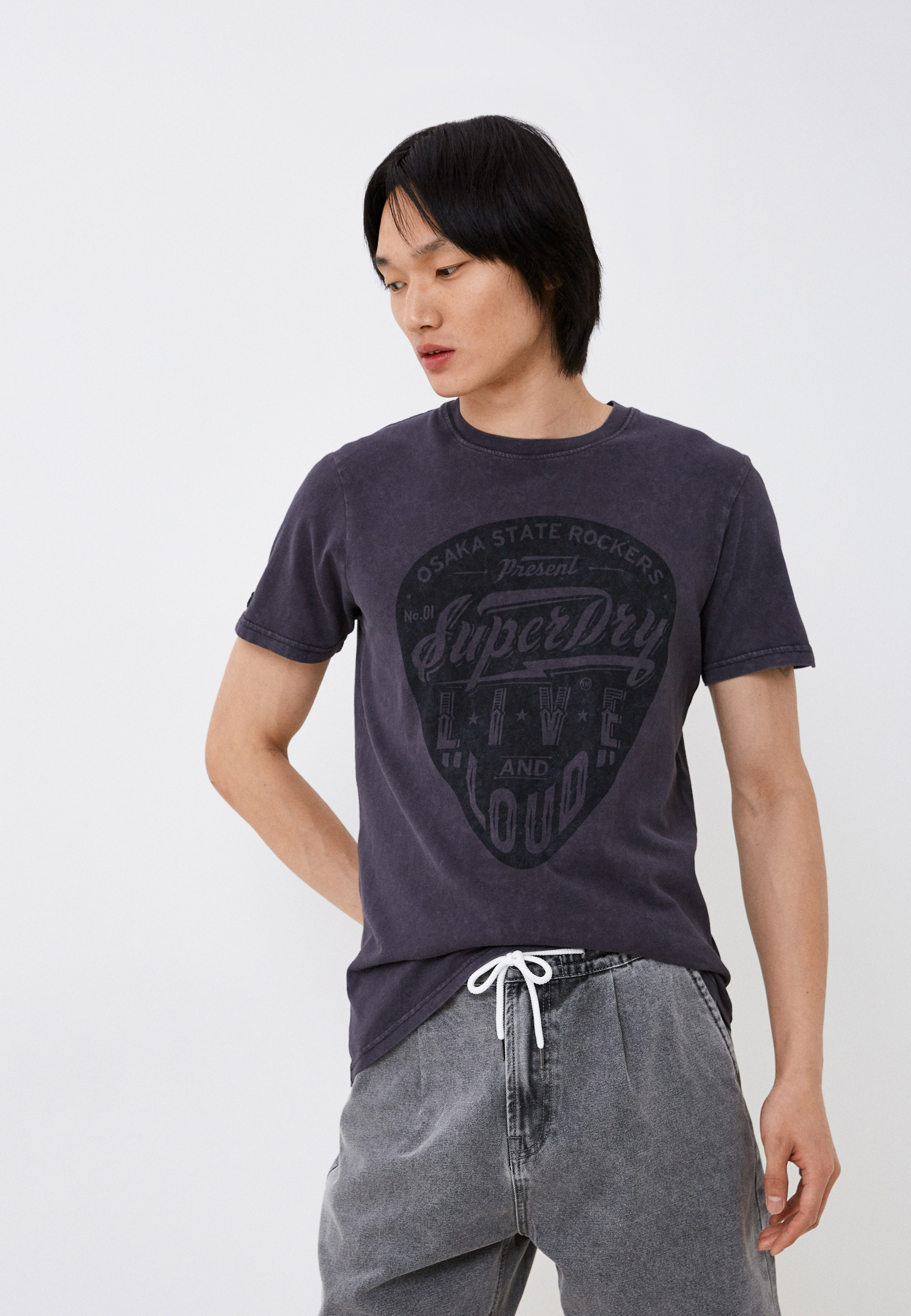 Футболка Superdry, цвет: серый, RTLACQ347001 — купить в интернет ...