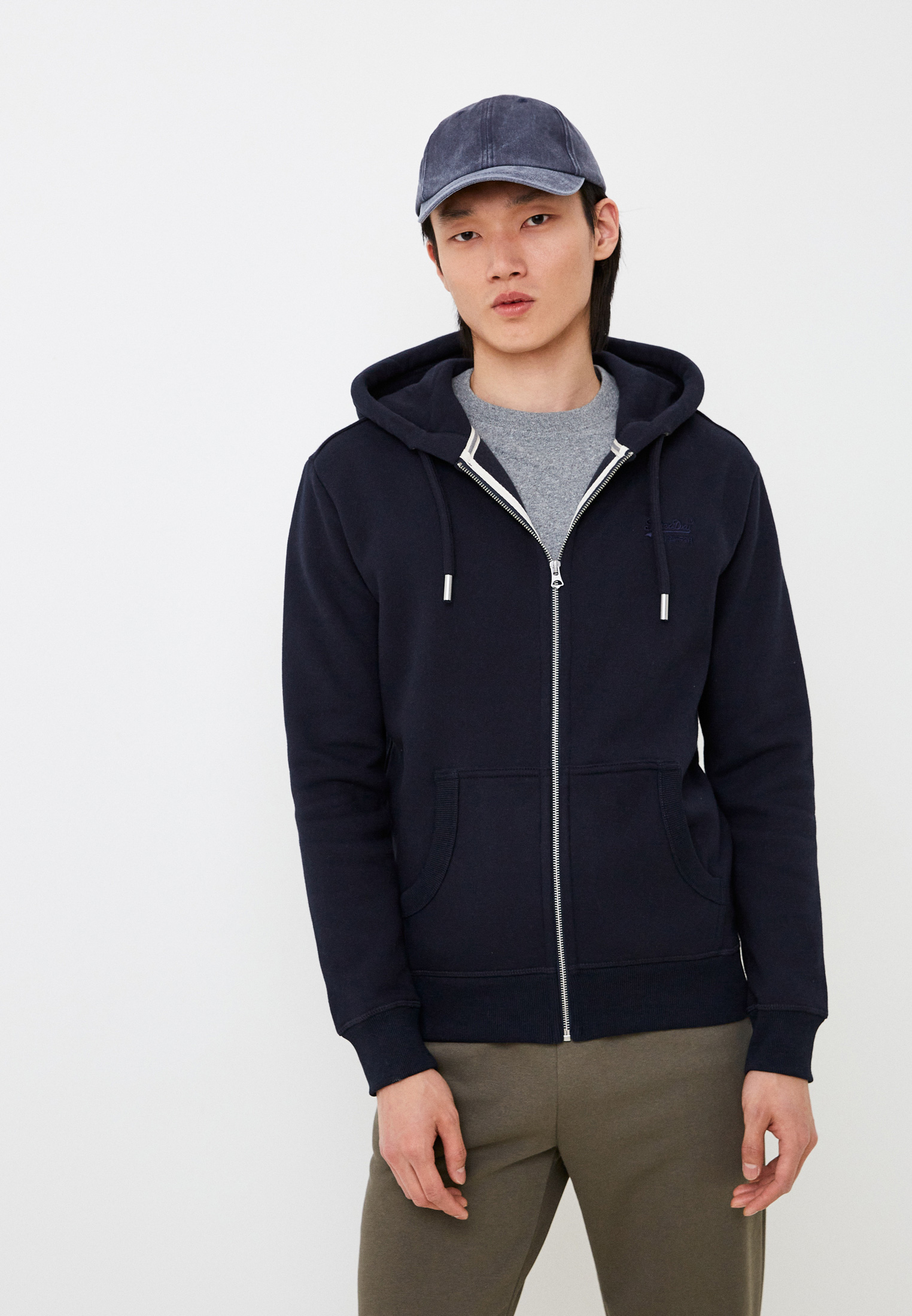 Толстовка Superdry Олимпийка, цвет: синий, RTLACQ348101 — купить в ...