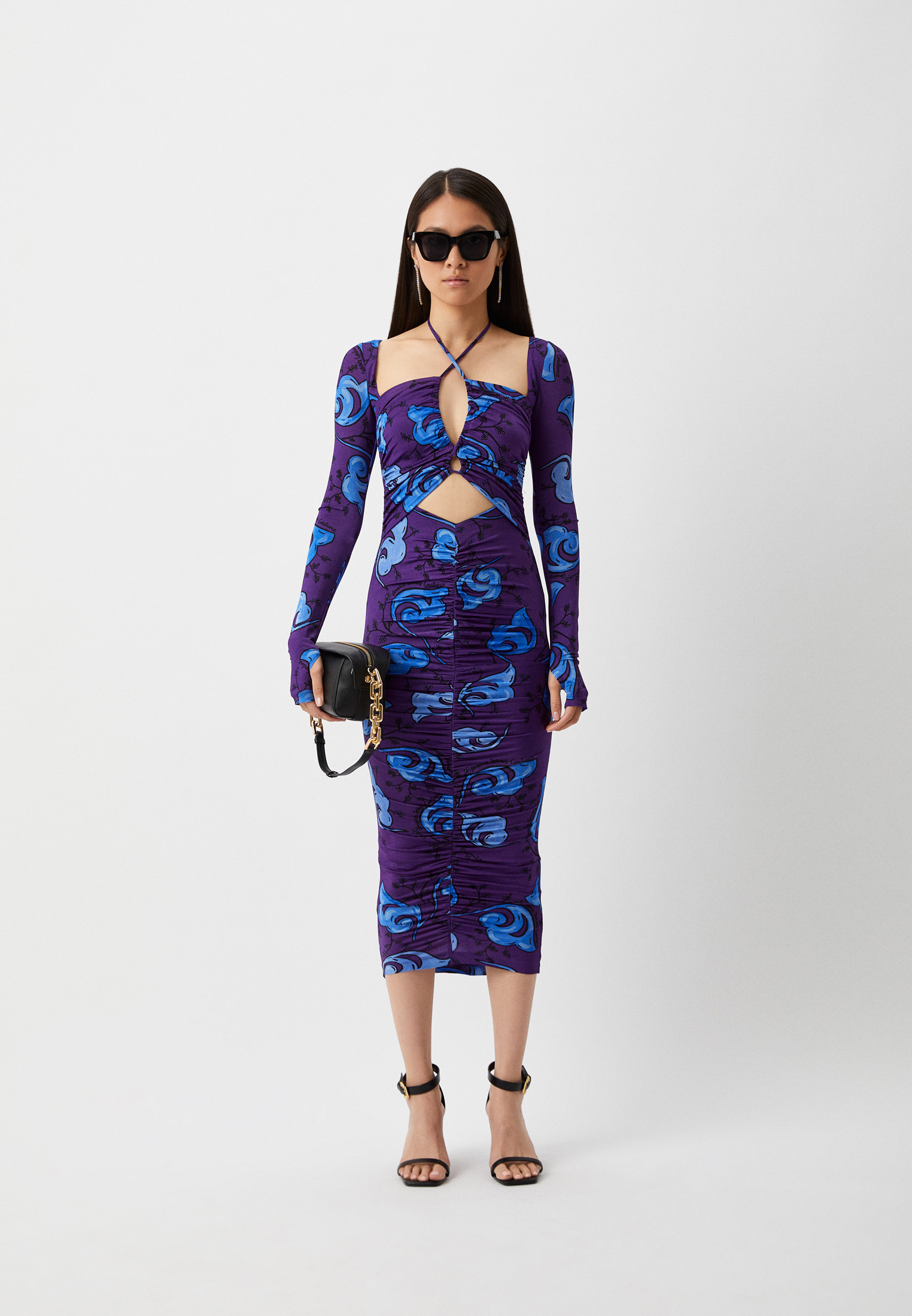 Платье Versace Jeans Couture, цвет: фиолетовый, RTLACQ413401 — купить в ...
