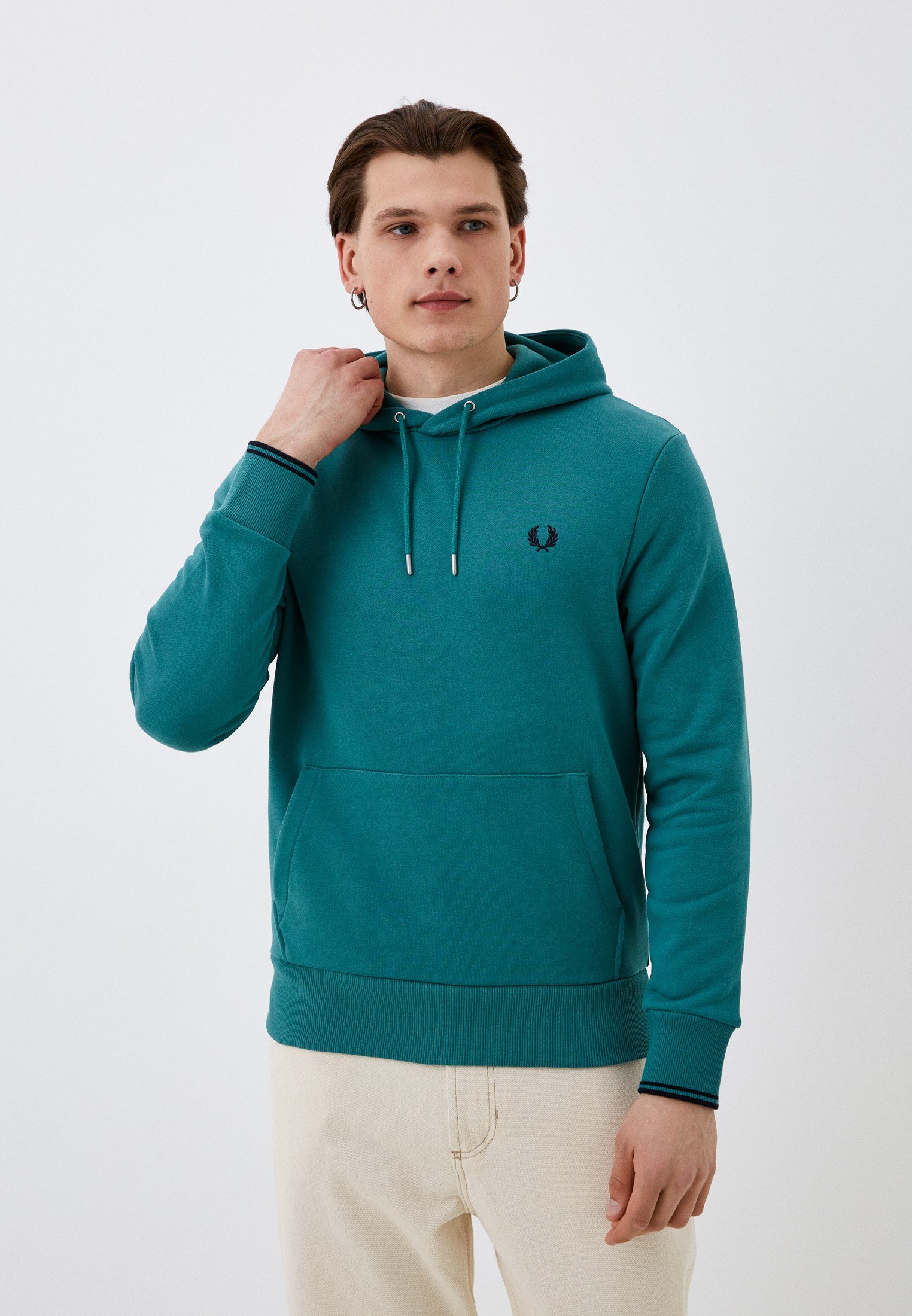 Худи Fred Perry, цвет: бирюзовый, RTLACQ761601 — купить в интернет ...