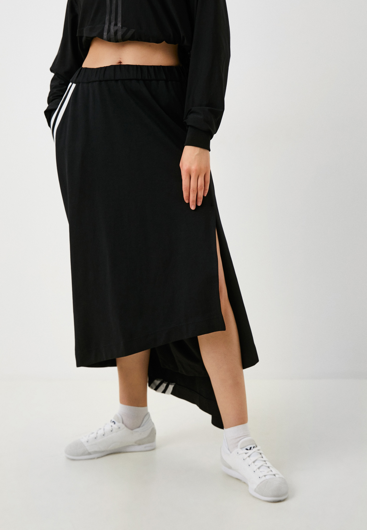 Юбка adidas Y-3 W 3STP DRP SKRT, цвет: черный, RTLACQ772201 — купить в ...