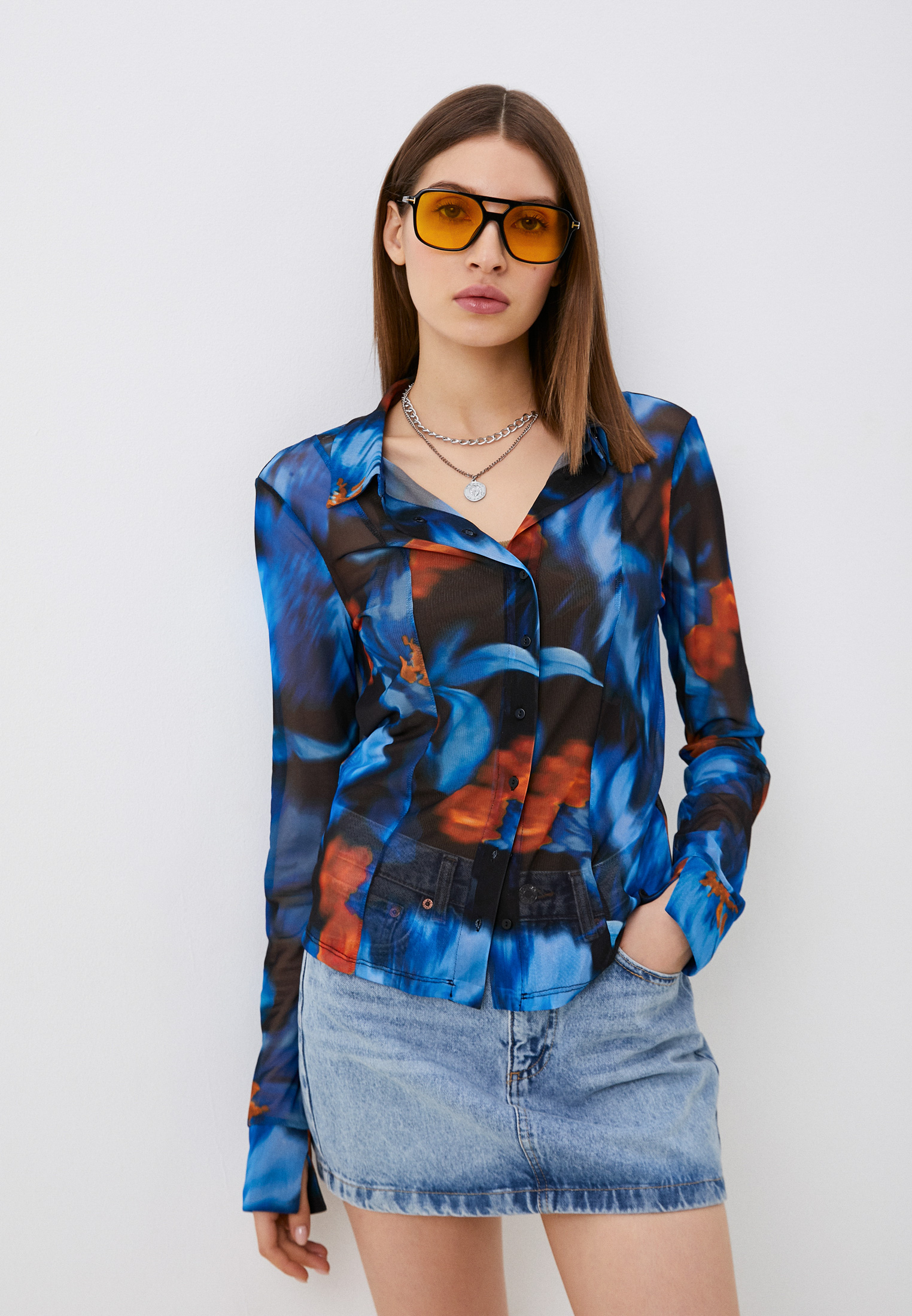 Блуза Mango MINA, цвет: синий, RTLACR177901 — купить в интернет ...