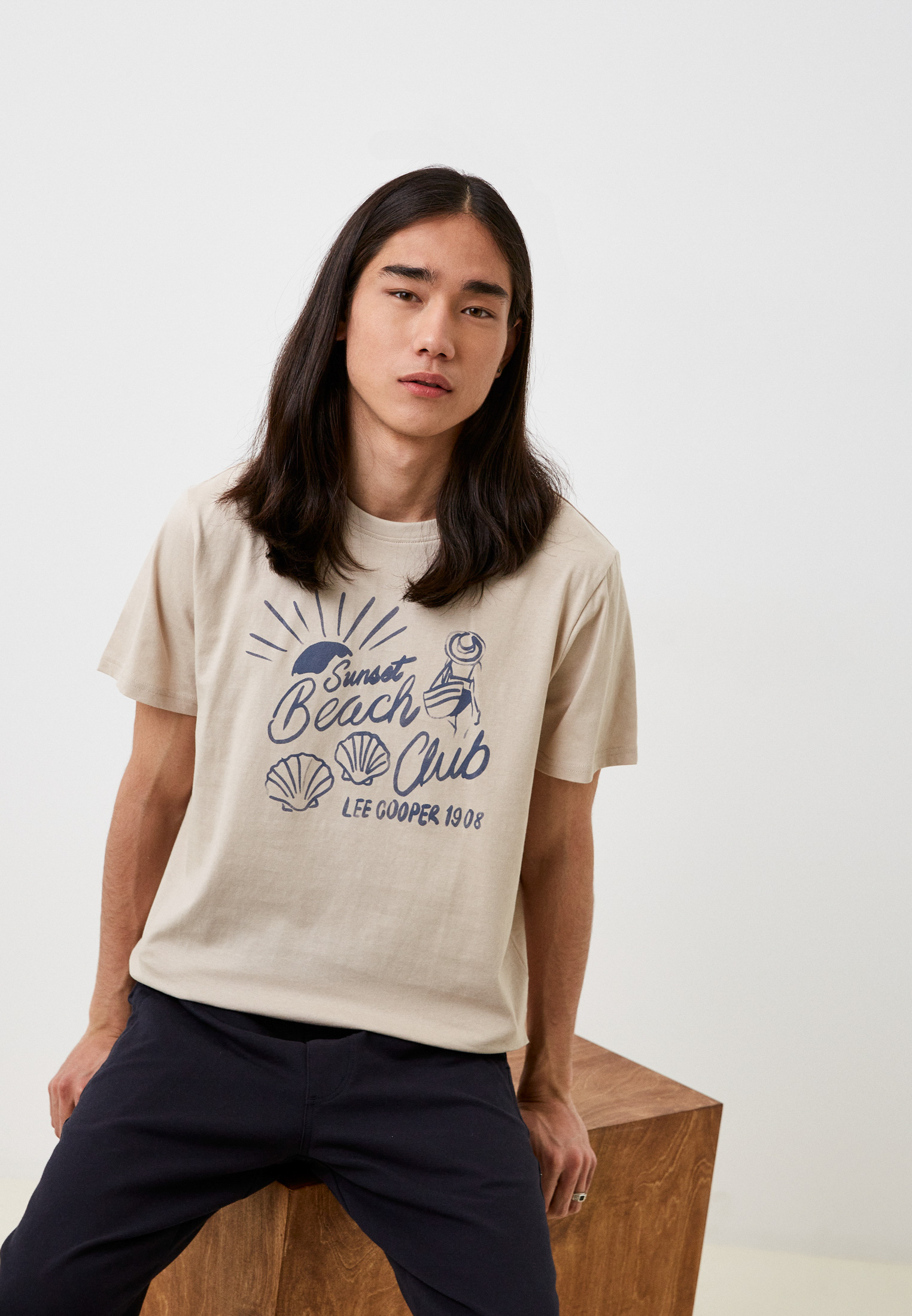 Футболка Lee Cooper, цвет: бежевый, RTLACR363801 — купить в интернет ...