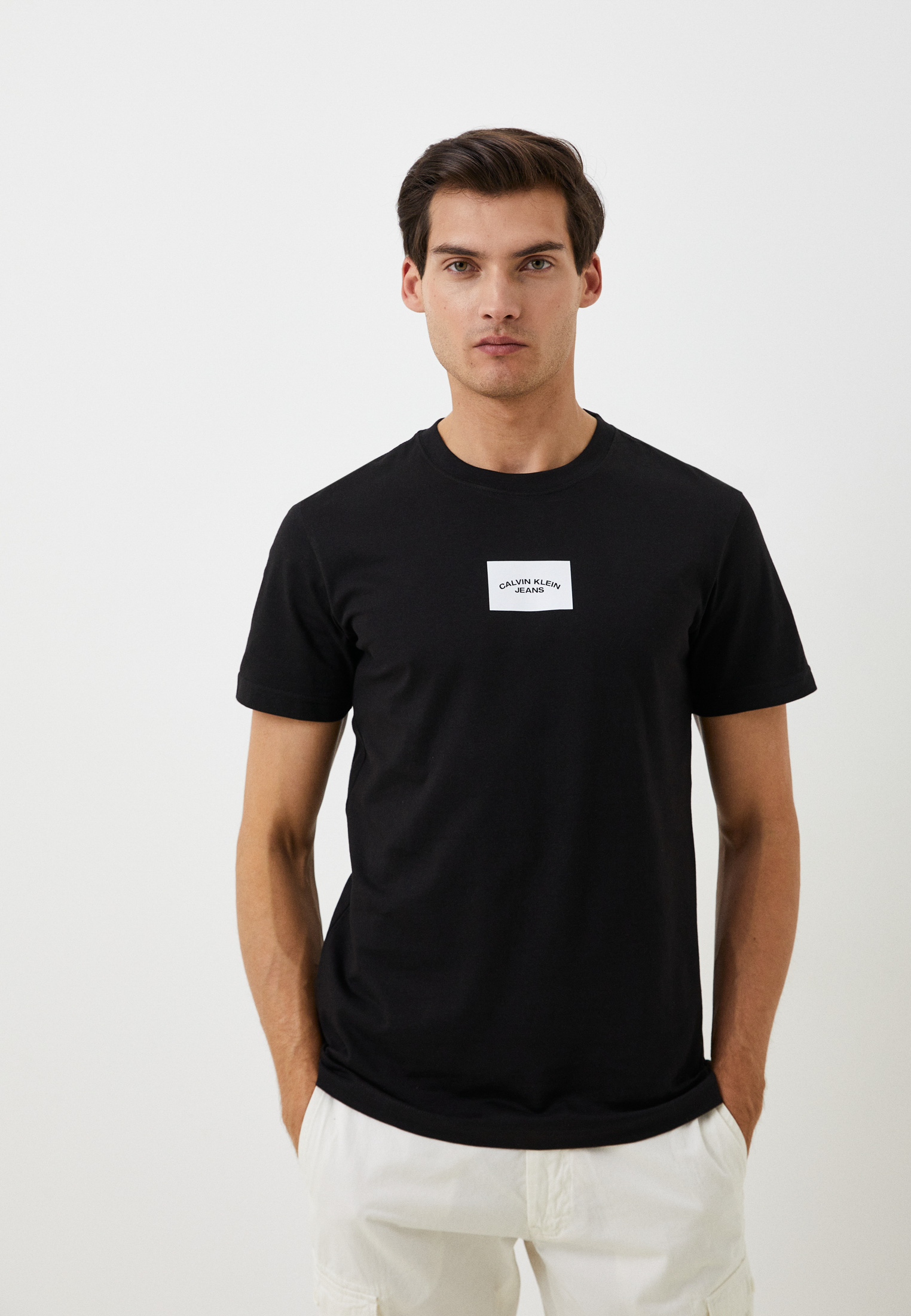 Футболка Calvin Klein Jeans, цвет: черный, RTLACR719101 — купить в ...