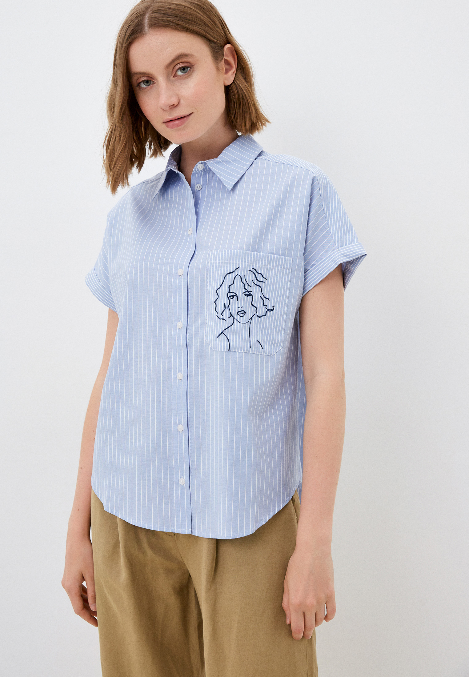 Рубашка Desigual, цвет: голубой, RTLACS317301 — купить в интернет ...