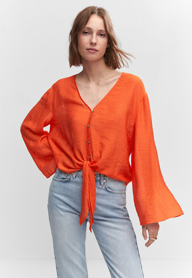Блуза Mango MOLA, цвет: оранжевый, RTLACS365801 — купить в интернет ...