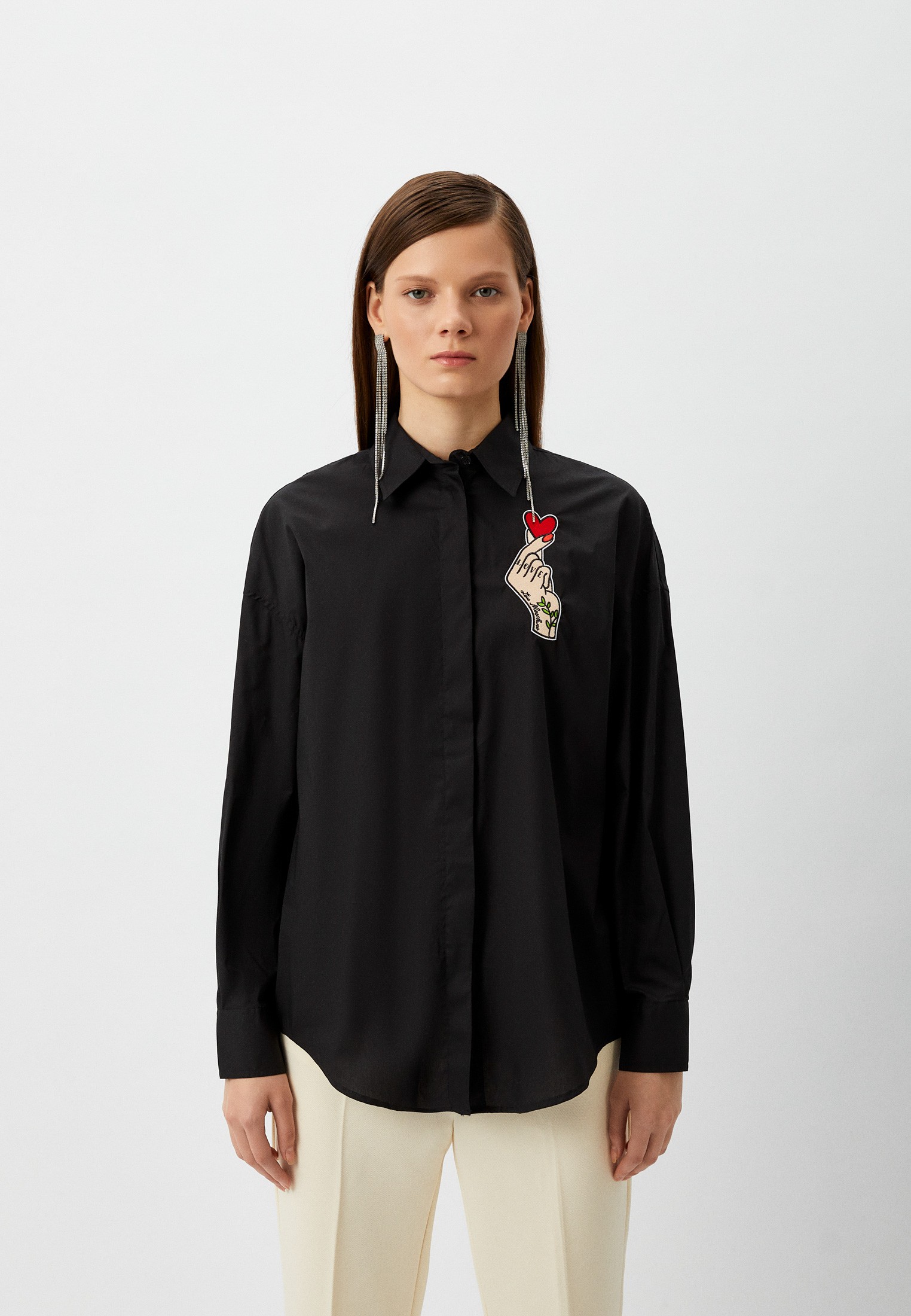 Рубашка Love Moschino, цвет: черный, RTLACS873601 — купить в интернет ...