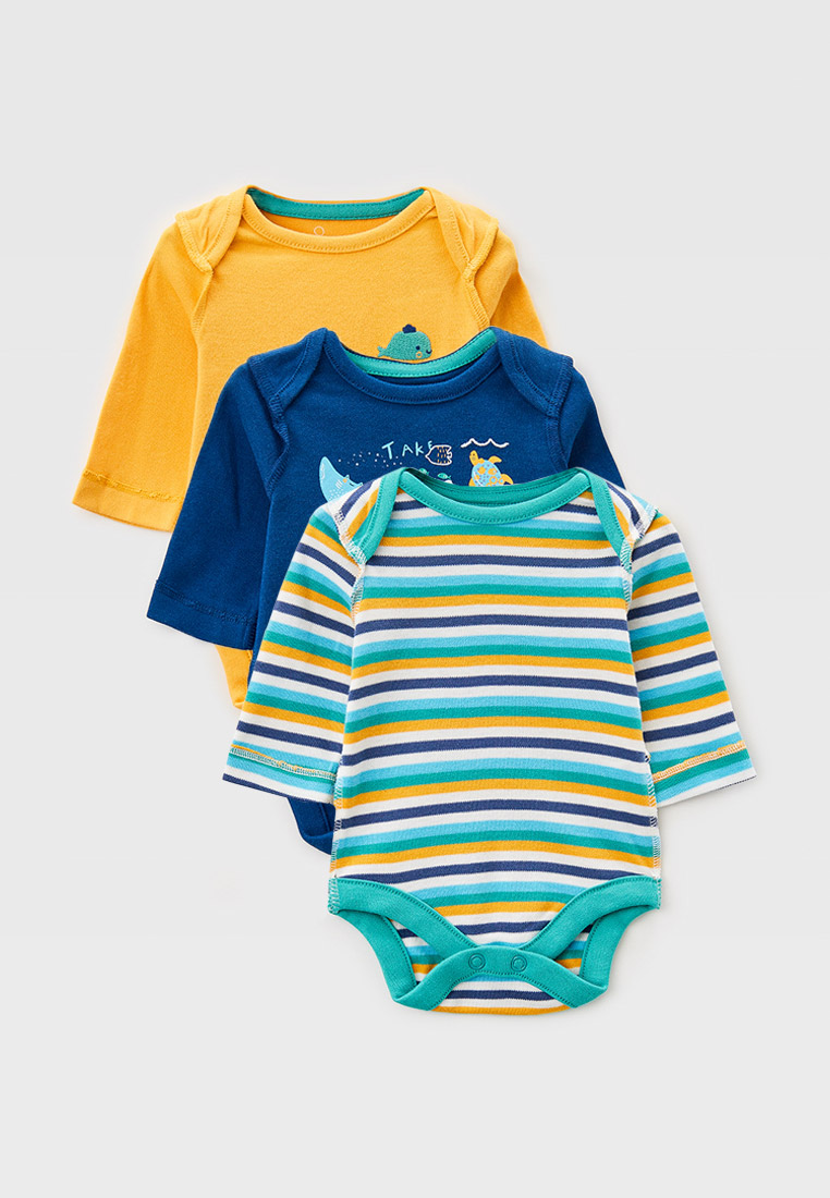 Боди 3 шт. Mothercare Lamoda Online Exclusive, цвет: желтый ...