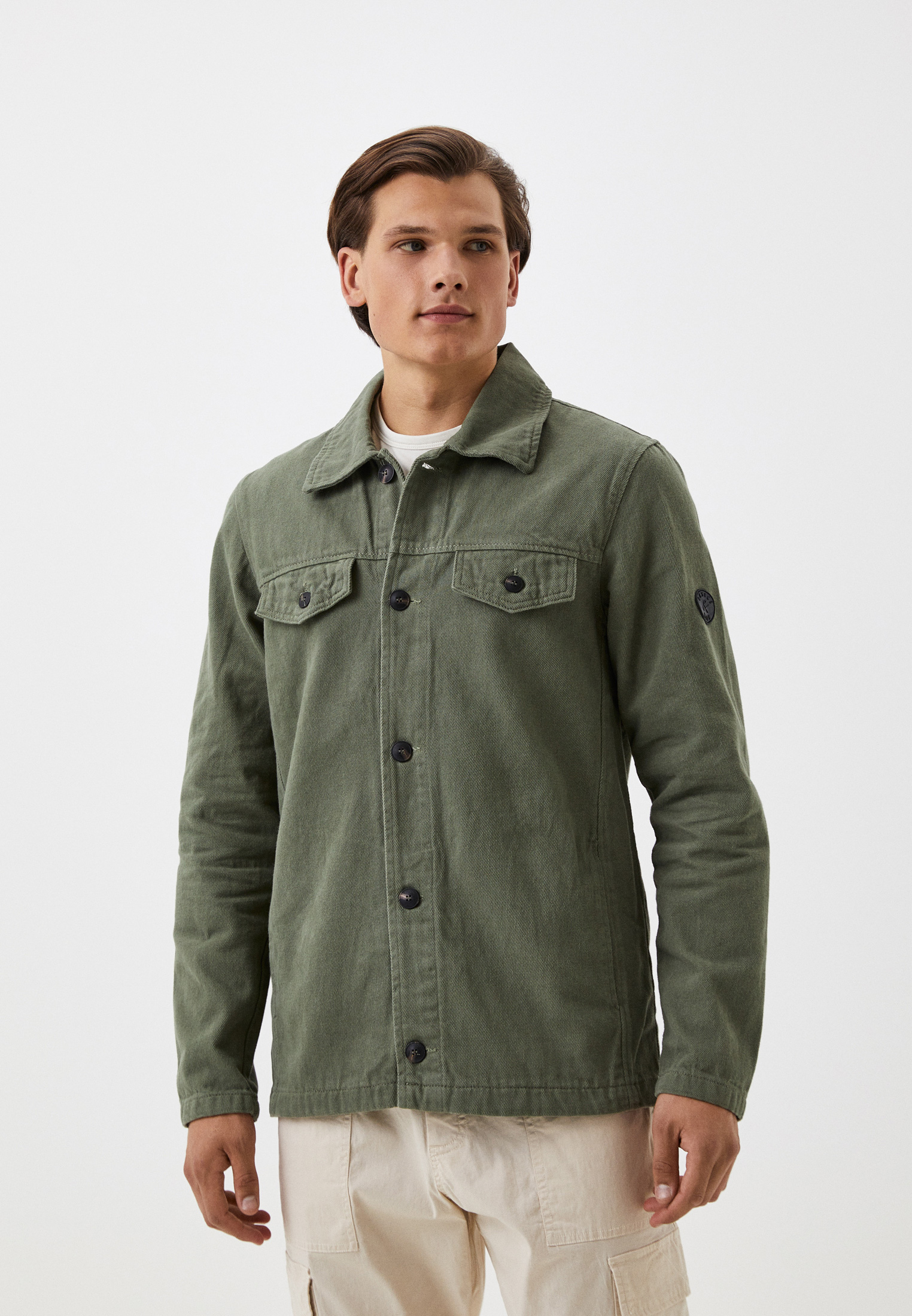Куртка-рубашка Basics & More, цвет: хаки, RTLADR185101 — купить в ...