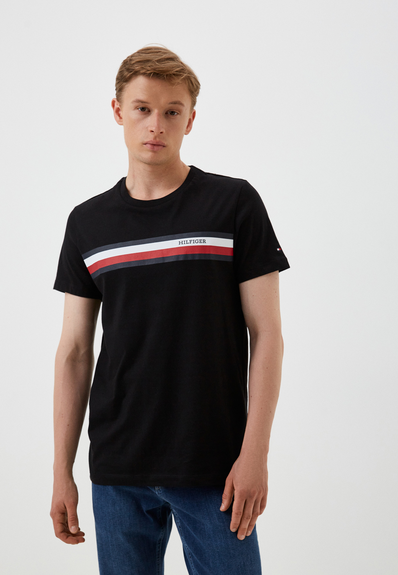 Футболка Tommy Hilfiger, цвет: черный, RTLACT316702 — купить в интернет ...