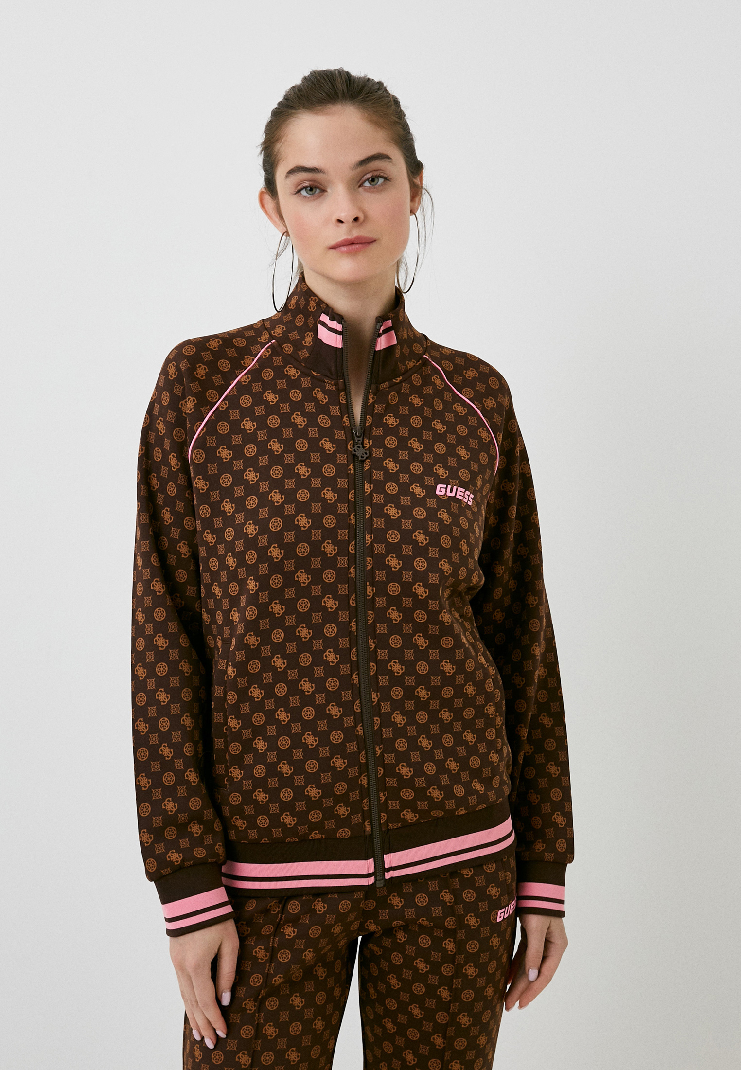 Олимпийка Guess AGGIE, цвет: коричневый, RTLACT516201 — купить в ...