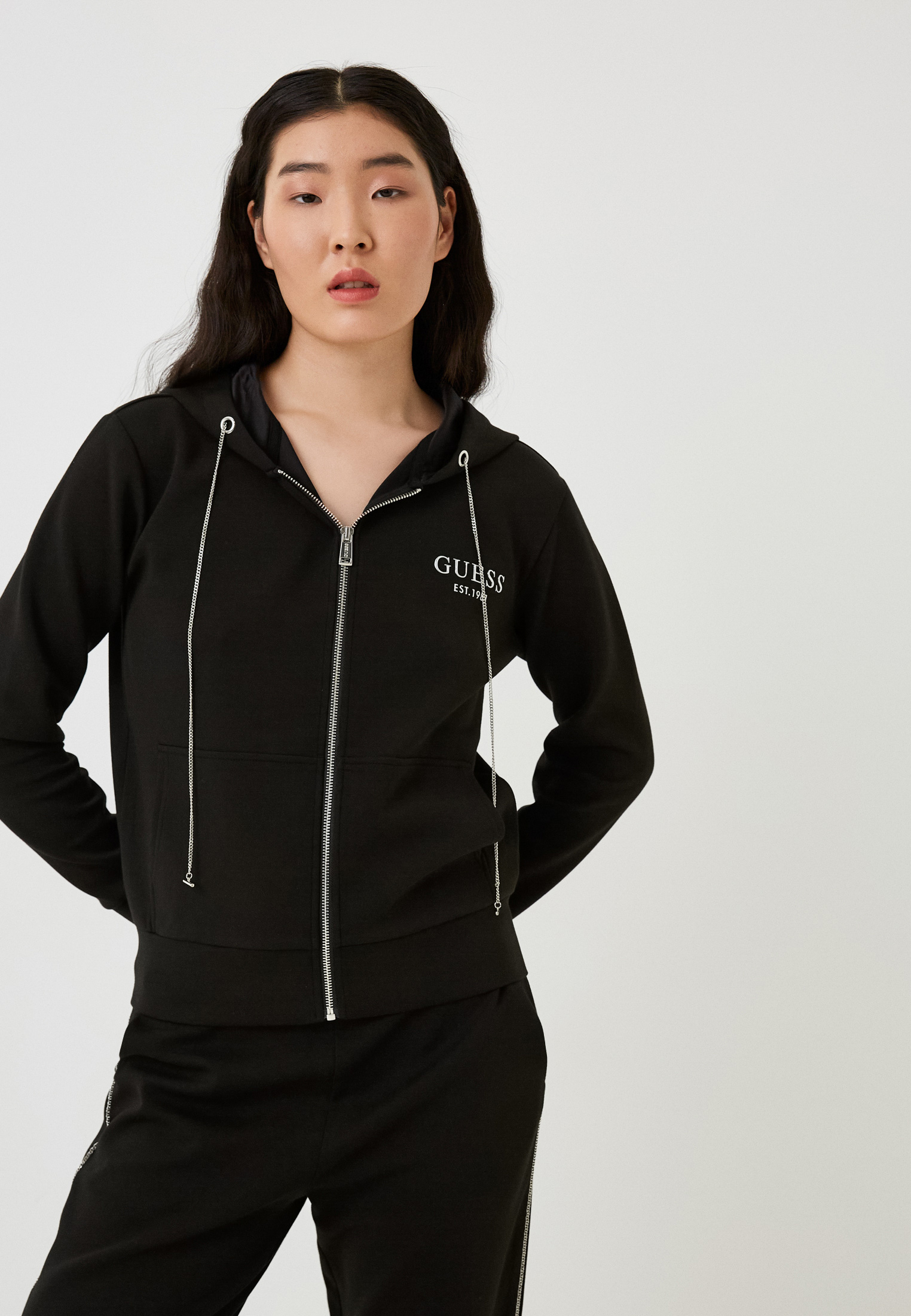 Толстовка Guess, цвет: черный, RTLACU331601 — купить в интернет ...
