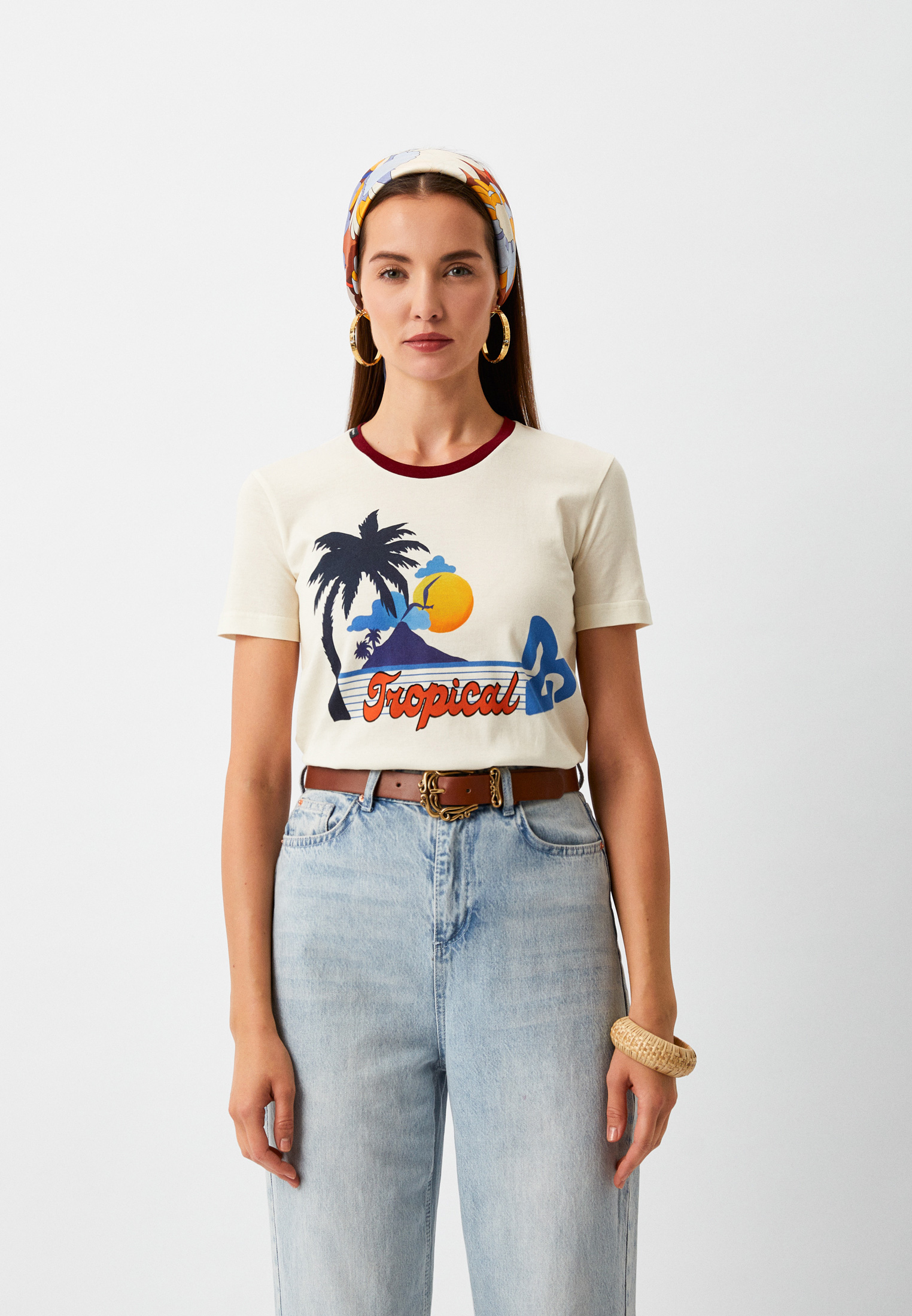 Футболка Dolce&Gabbana, цвет: бежевый, RTLACU496201 — купить в интернет ...