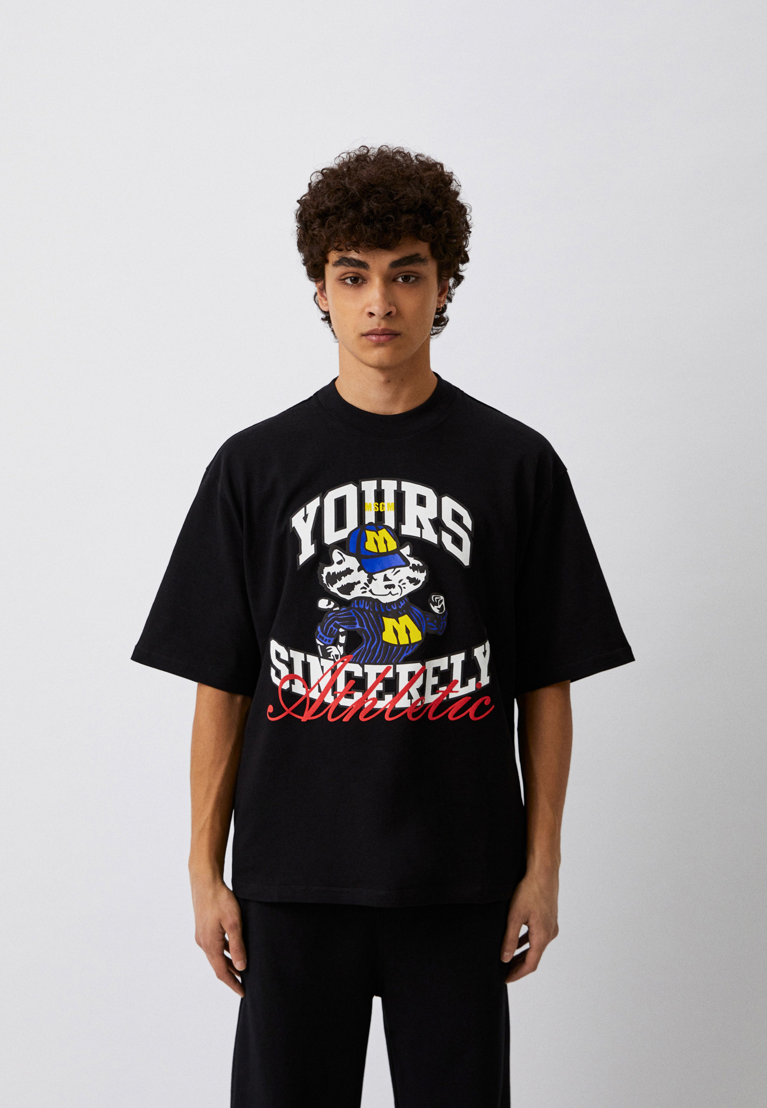 Футболка MSGM, цвет: черный, RTLACU586301 — купить в интернет-магазине ...