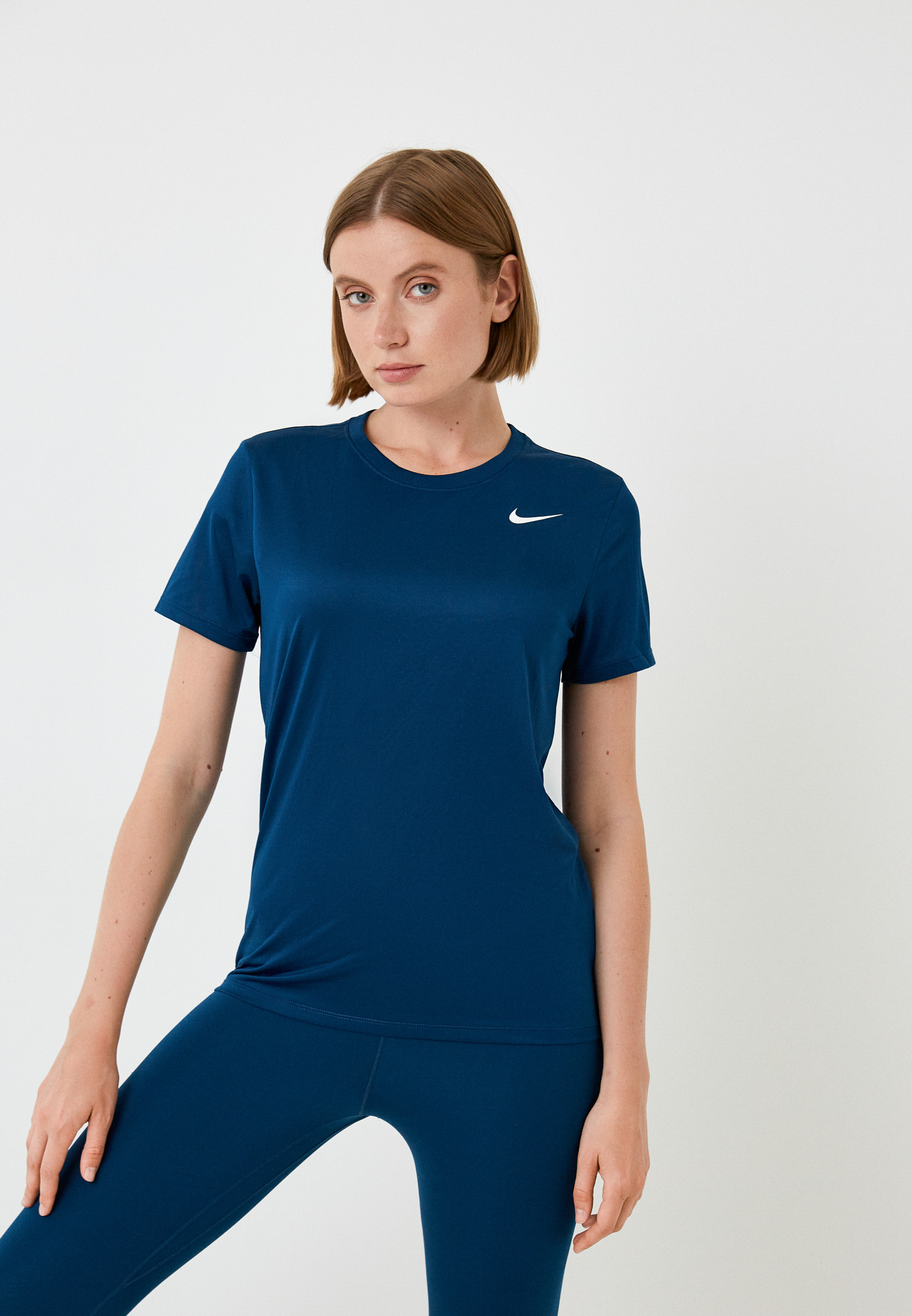 Футболка спортивная Nike W NK DF TEE RLGD LBR, цвет: синий, RTLACU651501 — купить в интернет ...