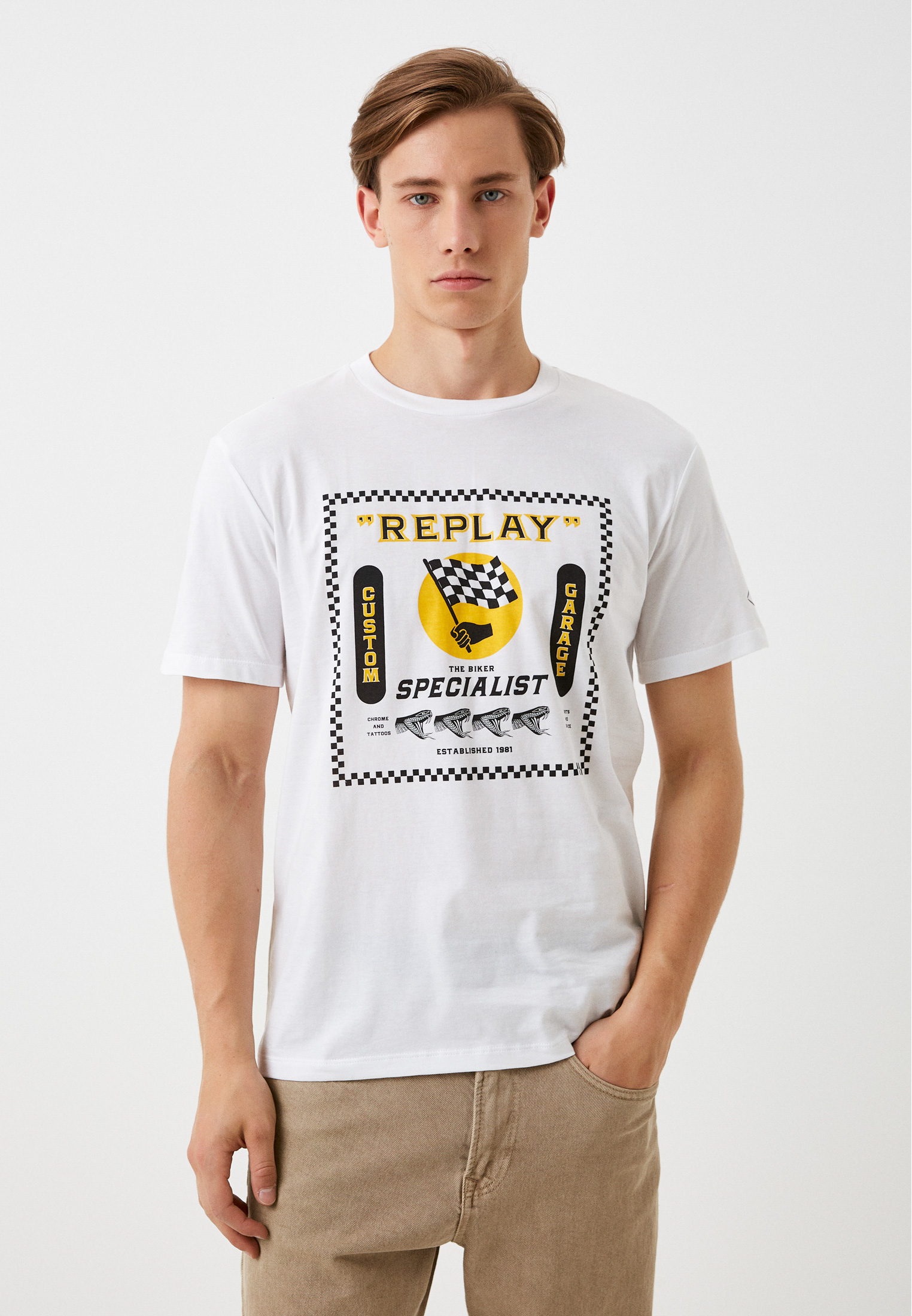 Футболка Replay, цвет: белый, RTLACU772101 — купить в интернет-магазине ...