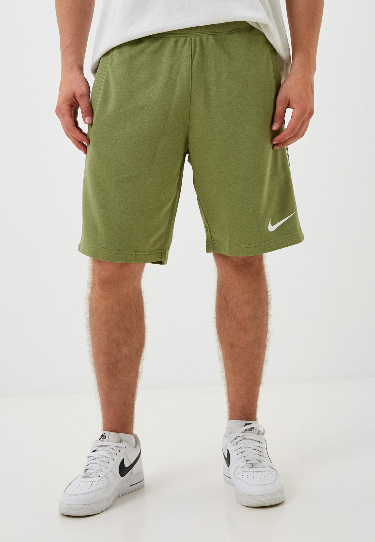 Шорты спортивные Nike M NSW REPEAT SW FLC SHORT FT, цвет: хаки ...