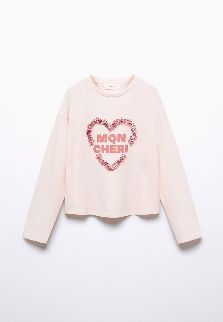 Лонгслив Mango Kids CHERI, цвет: розовый, RTLACV610201 — купить в ...