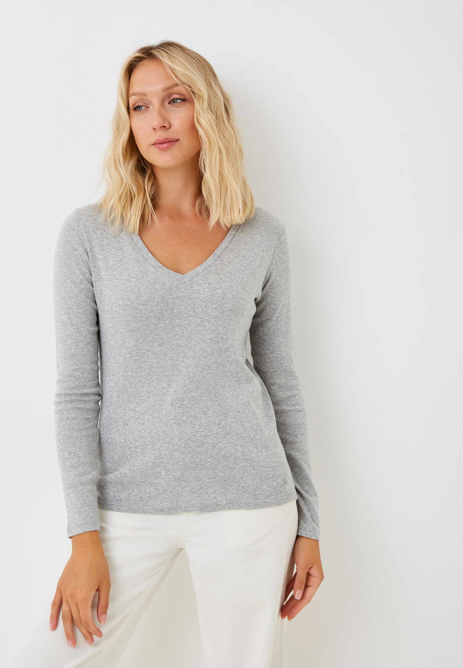 Лонгслив United Colors of Benetton, цвет: серый, RTLACW581201 — купить ...