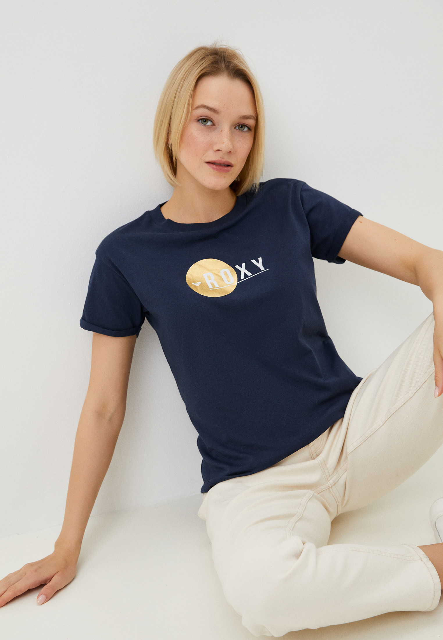 Футболка Roxy SPRKLEEVGOLD J TEES BSP0, цвет: синий, RTLACX423301 ...