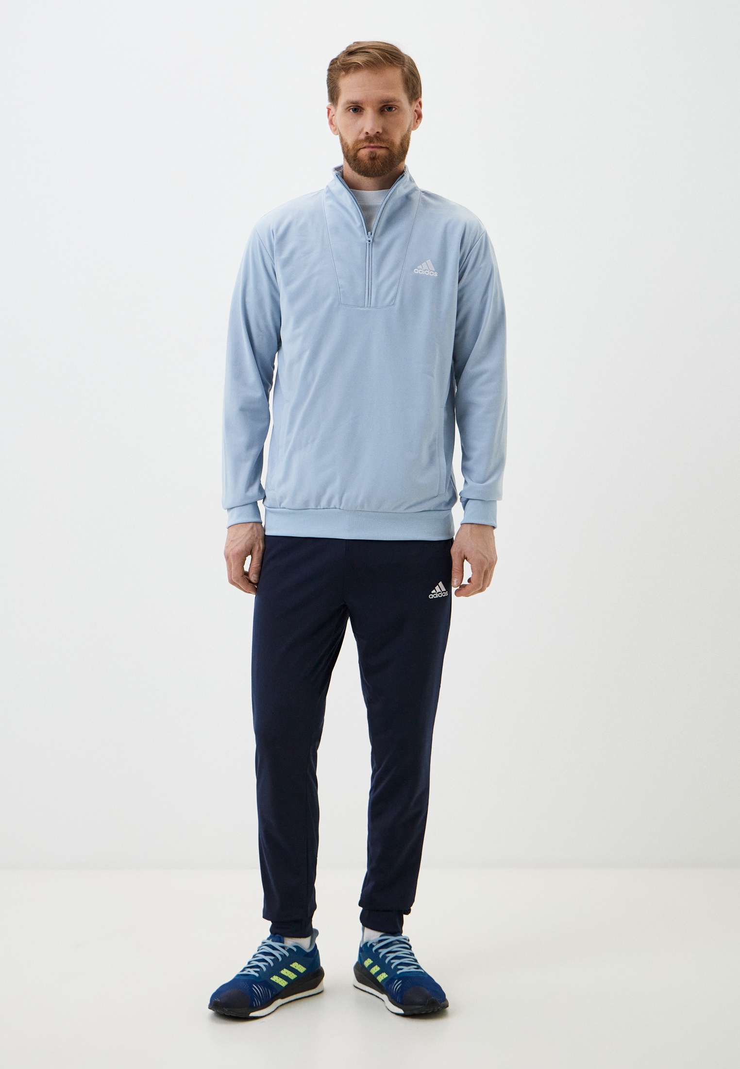 Костюм спортивный adidas M SL TR TT TS, цвет: голубой, RTLACX652501 ...
