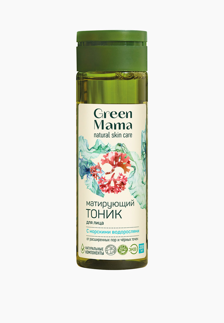 Тоник для лица Green Mama матирующий, от Расширенных пор и Черных точек ...