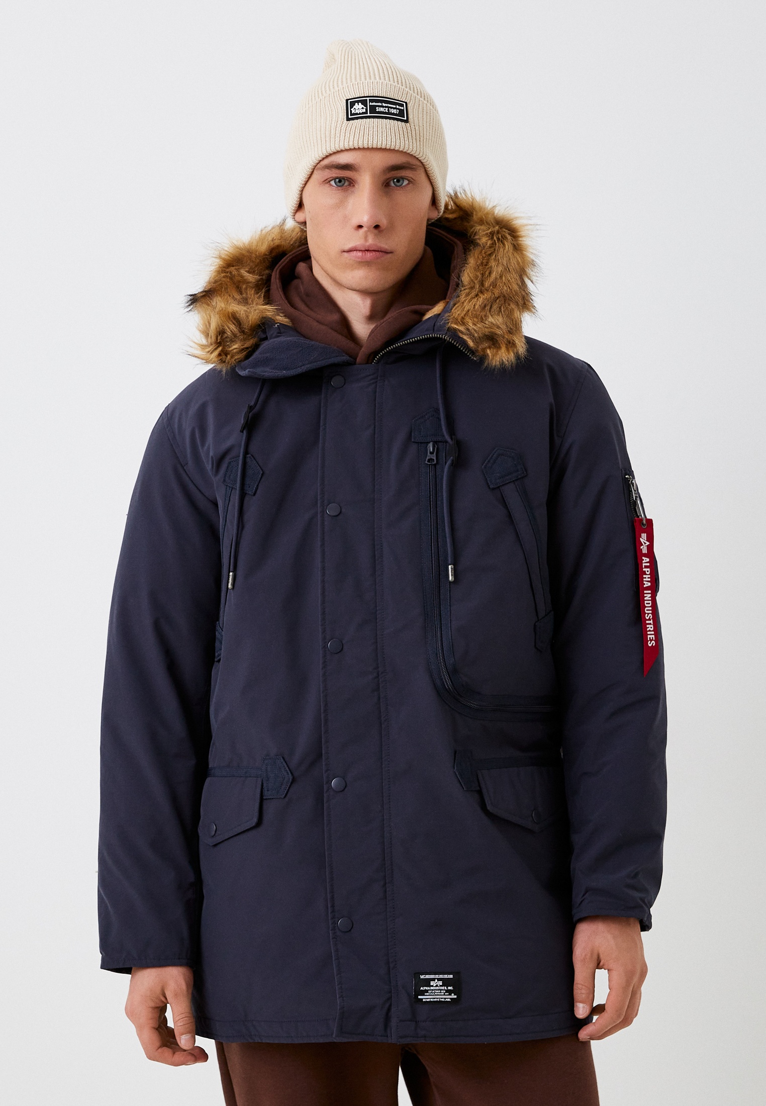 Парка и брелок Alpha Industries N-3B ALPINE PARKA GEN II, цвет: синий ...