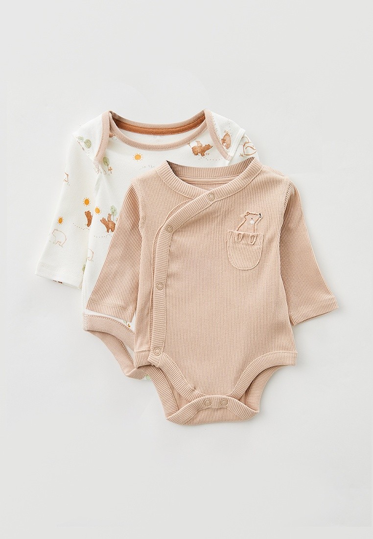 Боди 2 шт. Mothercare Lamoda Online Exclusive, цвет: бежевый ...