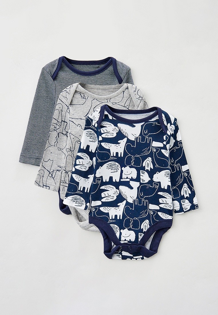 Боди 3 шт. Mothercare Lamoda Online Exclusive, цвет: серый ...