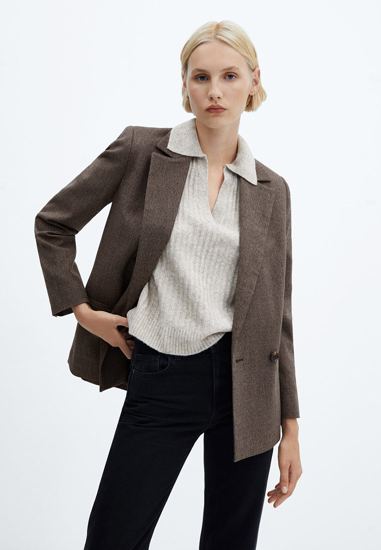 Жакет Mango CHARLOTT, цвет: коричневый, RTLACX943901 — купить в ...