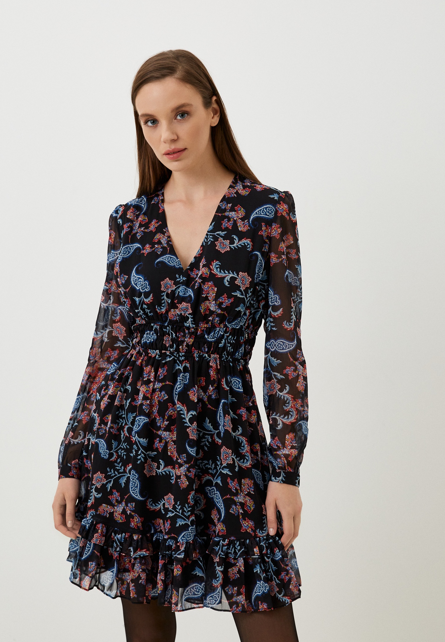 Платье Guess, цвет: синий, RTLACY262501 — купить в интернет-магазине Lamoda