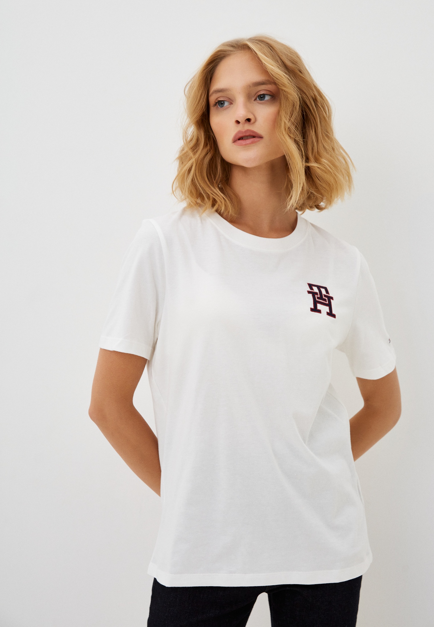 Футболка Tommy Hilfiger, цвет: белый, RTLACY428401 — купить в интернет ...