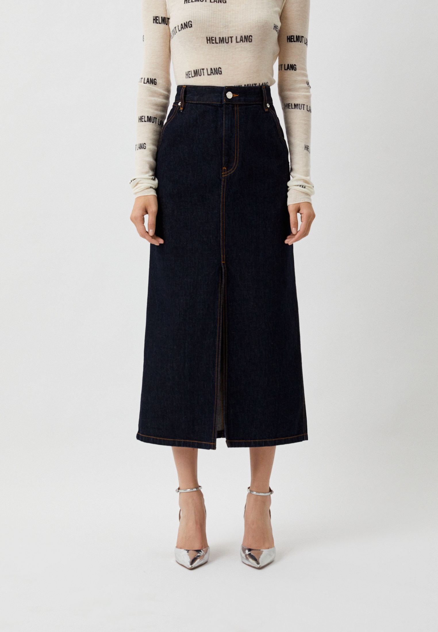 Юбка джинсовая Helmut Lang, цвет: синий, RTLACY623001 — купить в ...