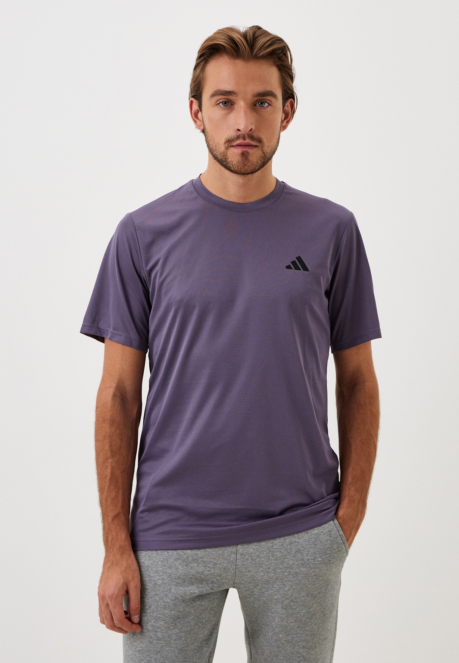 Футболка спортивная adidas TR-ES BASE T, цвет: фиолетовый, RTLACY744001 ...