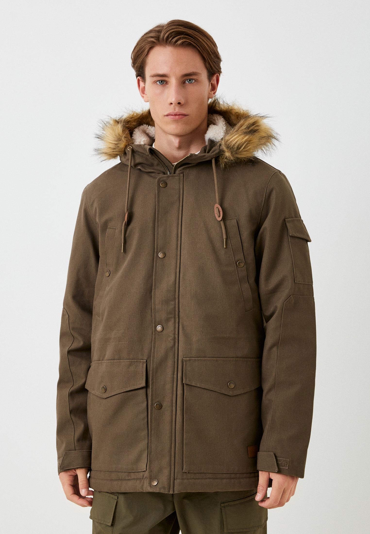 Парка Quiksilver LONG TRIP JCKT KQY0, цвет: коричневый, RTLACY788001 ...