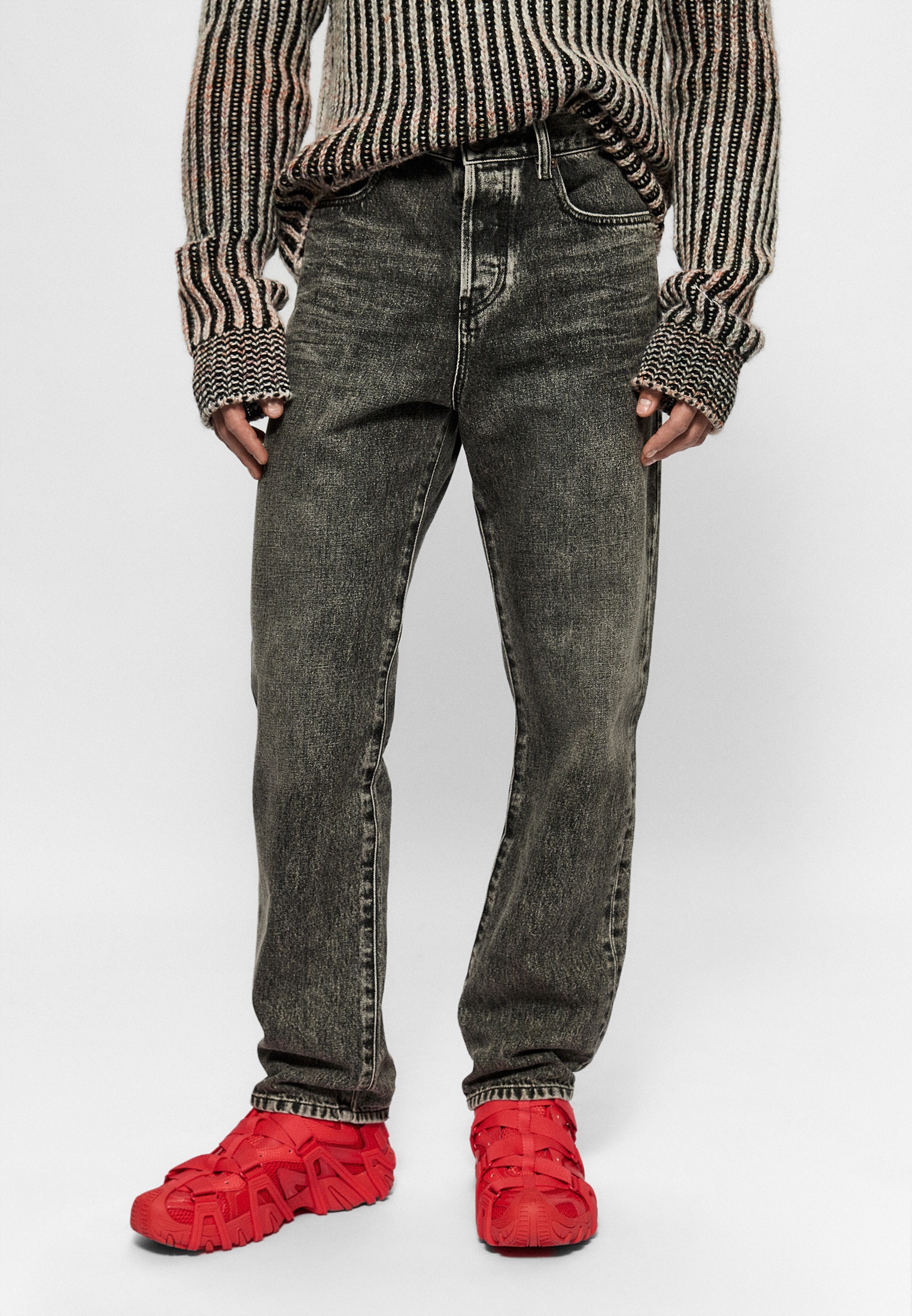 Джинсы Diesel 2020, цвет: серый, RTLACY962902 — купить в интернет-магазине Lamoda