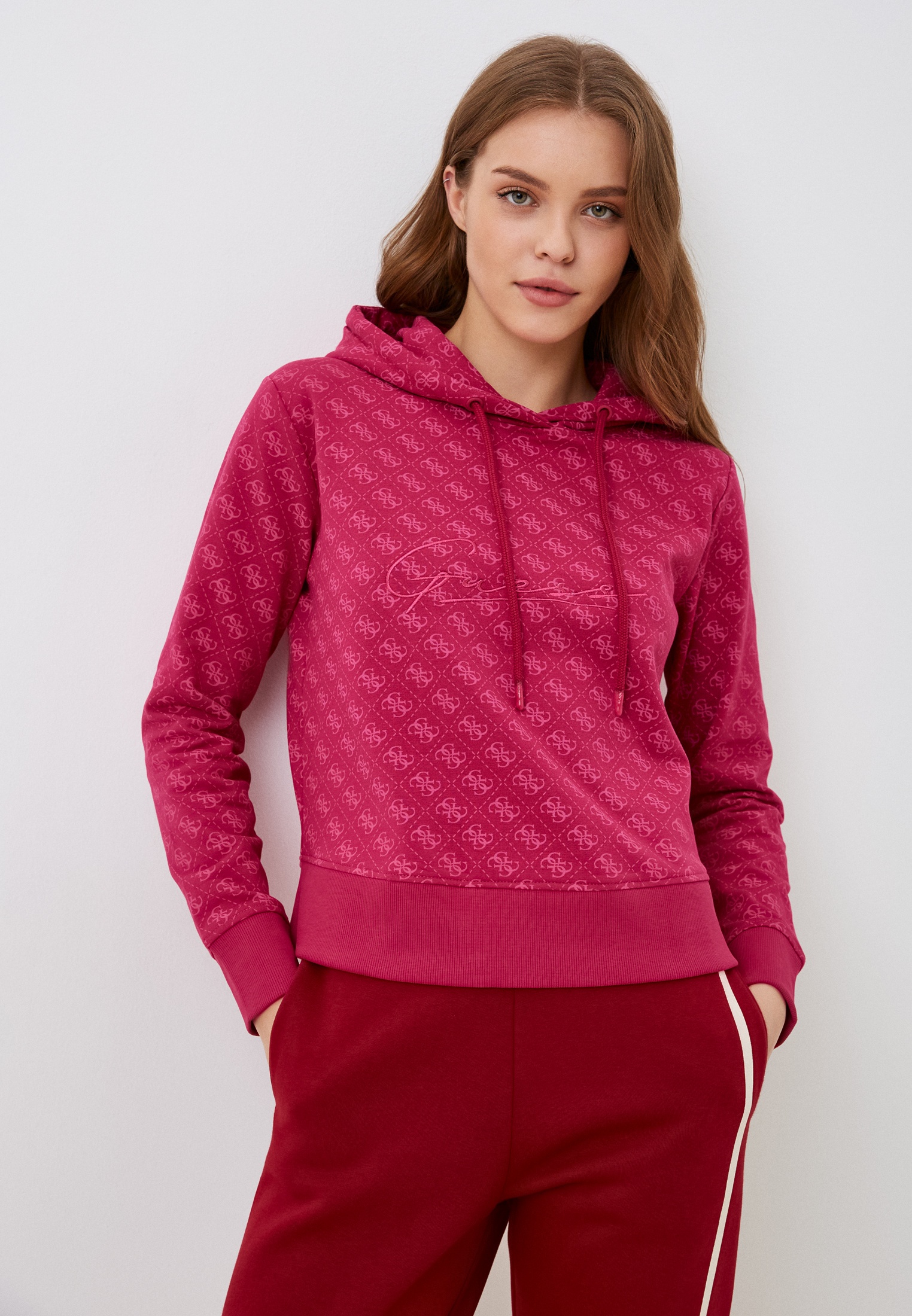 Худи Guess, цвет: фуксия, RTLACZ138201 — купить в интернет-магазине Lamoda