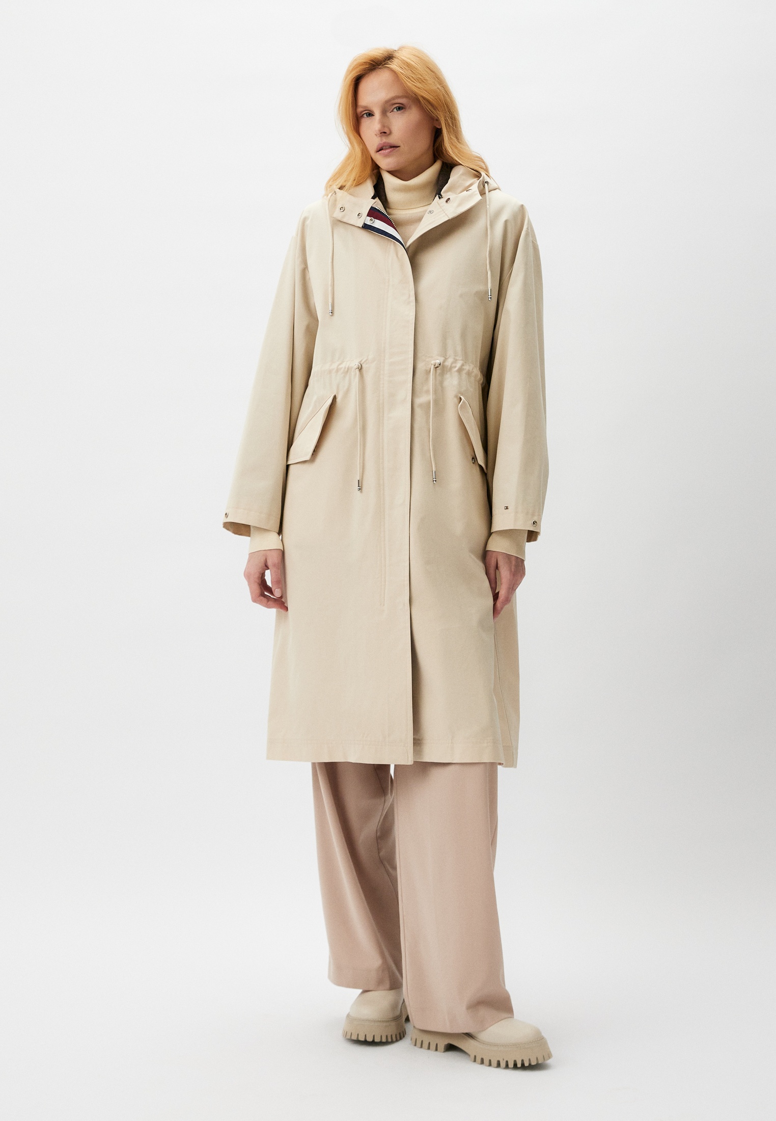 Плащ Tommy Hilfiger, цвет: бежевый, RTLACZ729201 — купить в интернет ...