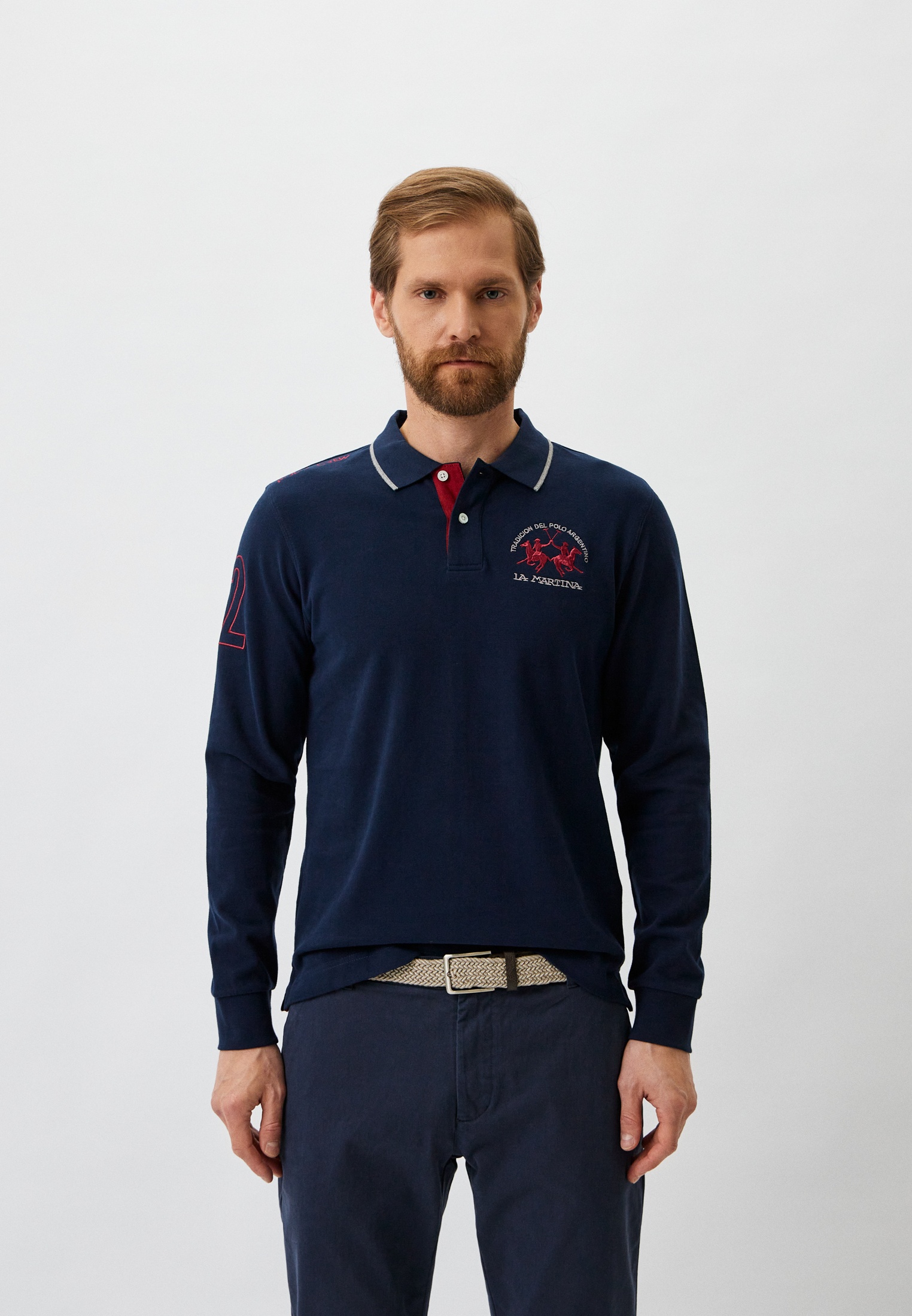 Поло La Martina, цвет: синий, RTLADA406401 — купить в интернет-магазине ...