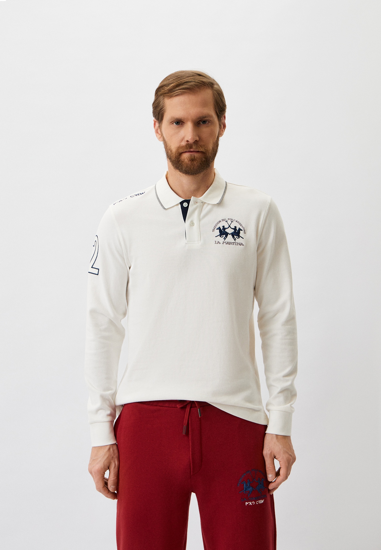 Поло La Martina, цвет: белый, RTLADA406801 — купить в интернет-магазине ...