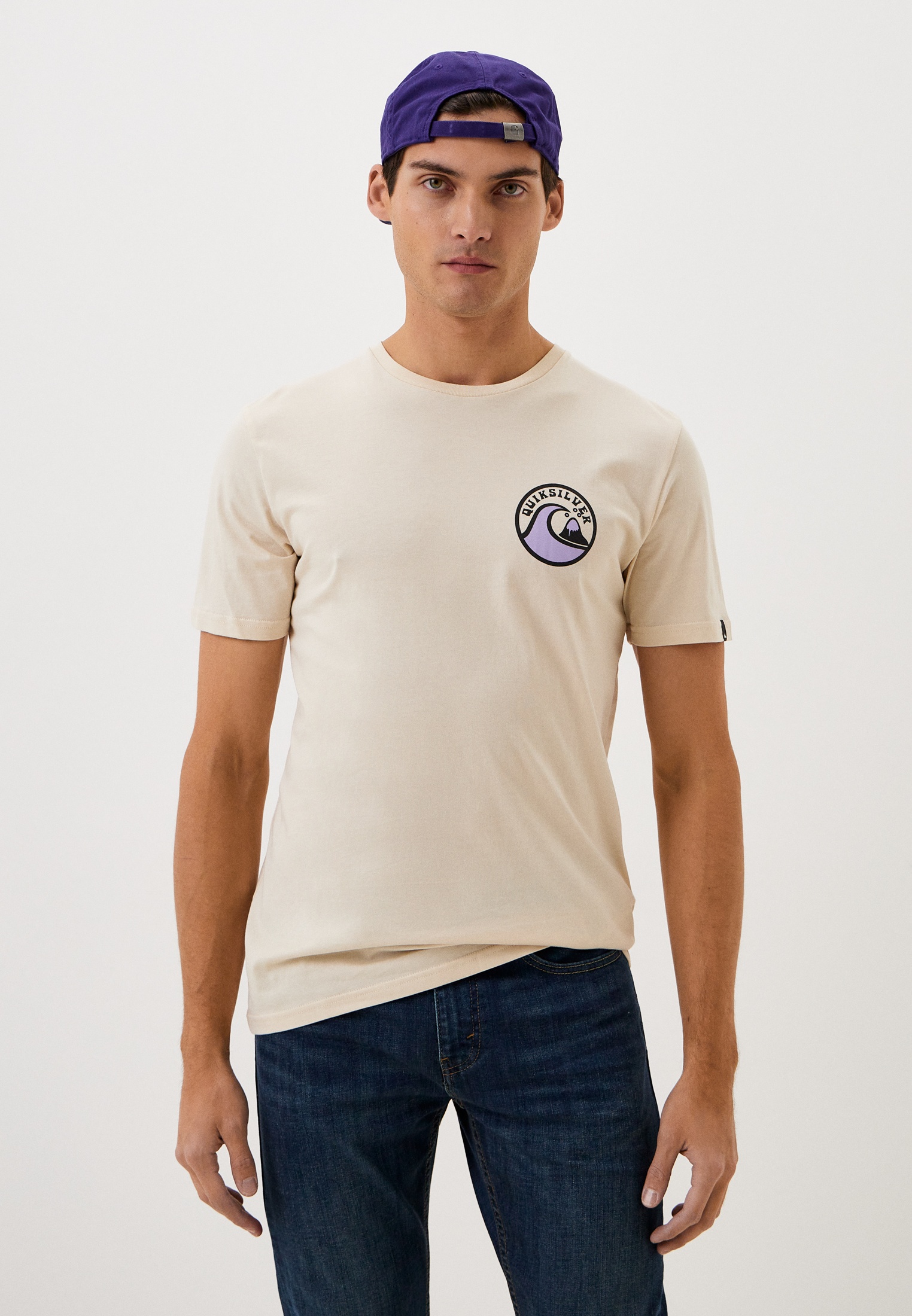 Футболка Quiksilver SSSCREENTEE2 TEES WDW0, цвет: бежевый, RTLADB349201 ...