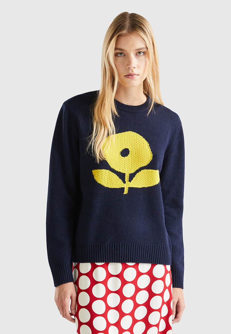 Джемпер United Colors of Benetton, цвет: синий, RTLADB430801 — купить в ...