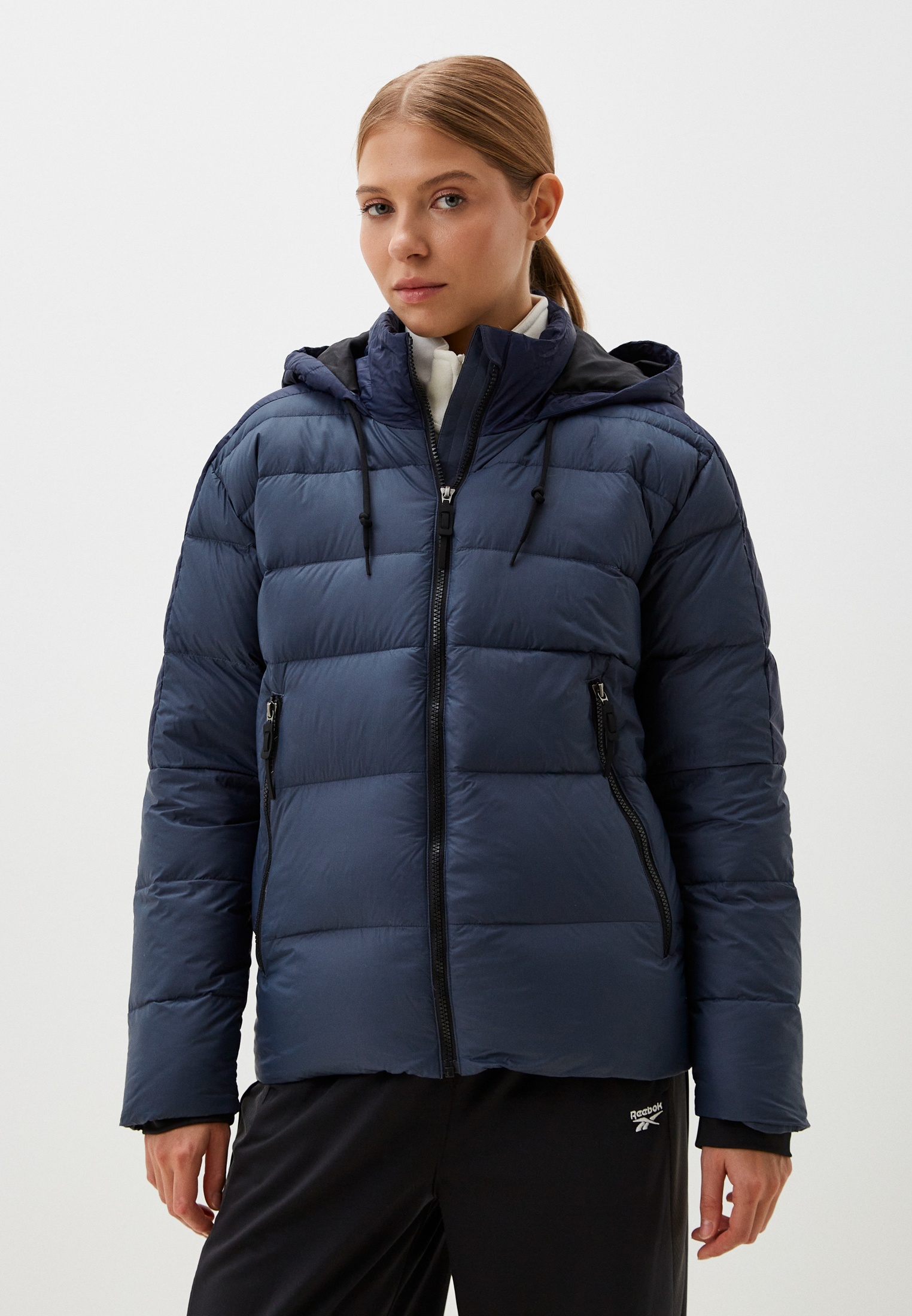 Пуховик Reebok OW C DWN JKT, цвет: синий, RTLADB686001 — купить в ...