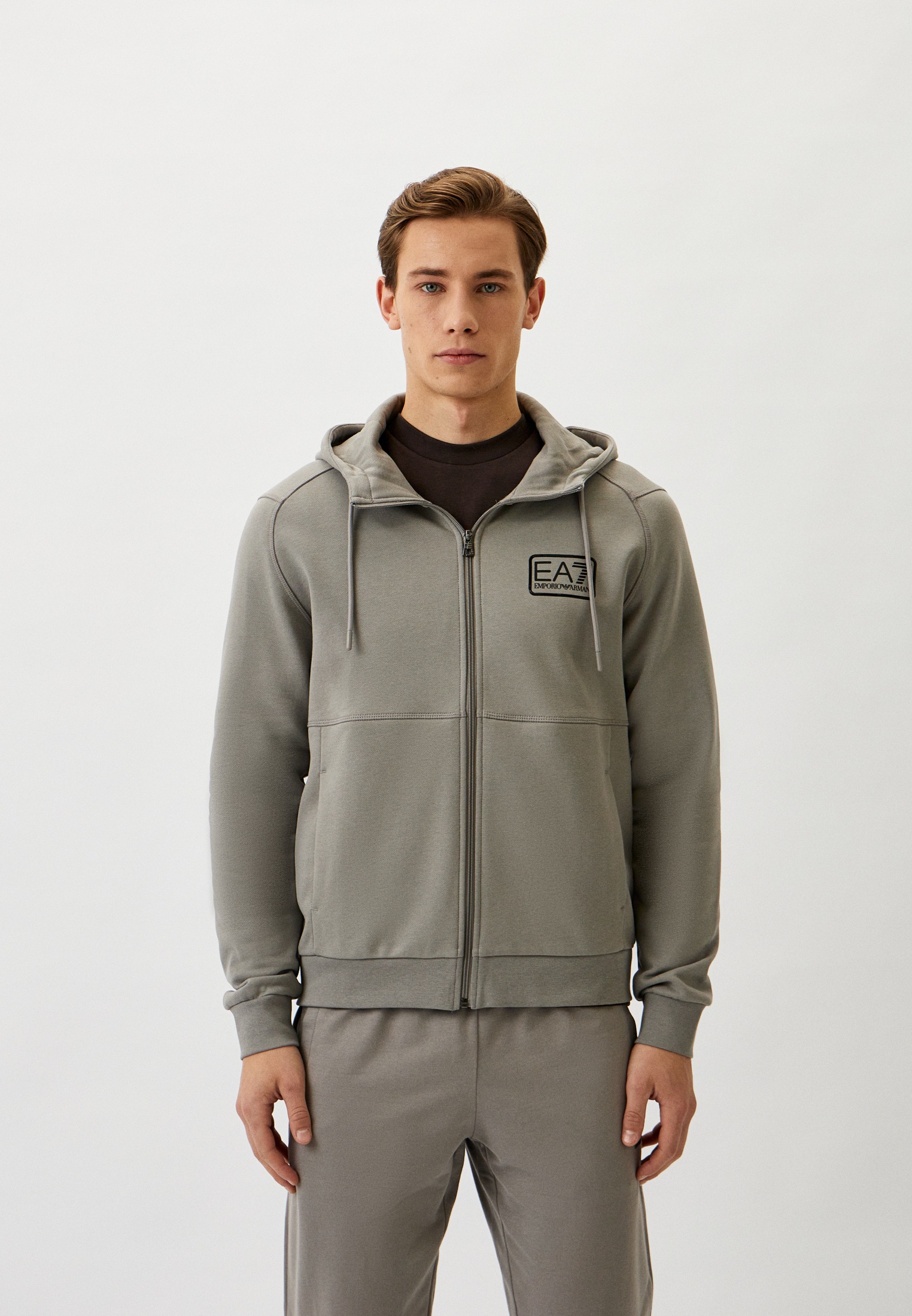 Толстовка EA7, цвет: серый, RTLADB812601 — купить в интернет-магазине ...